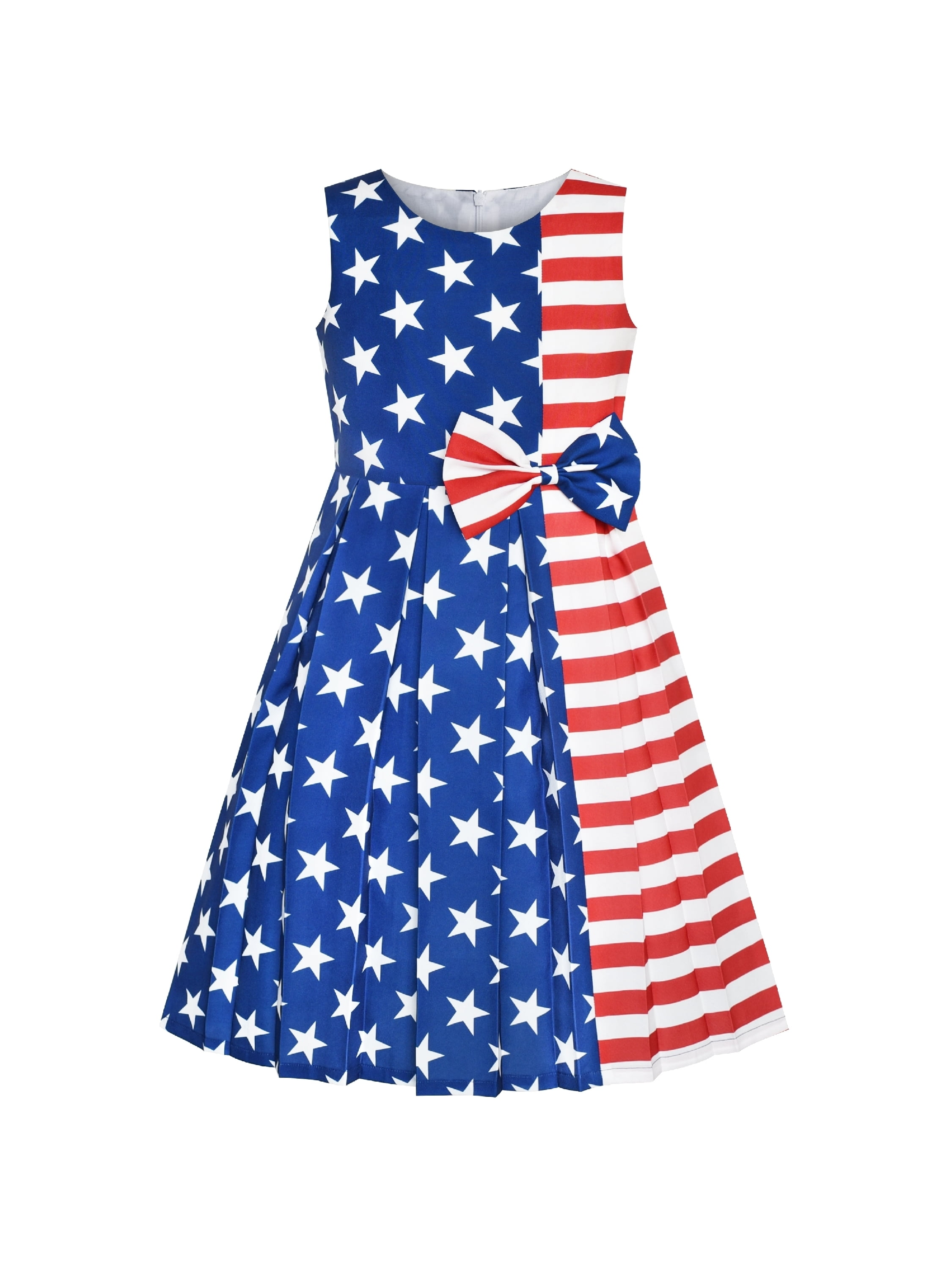 Girls Dress American Flag National Day Party Dress 10 Years - Walmart.com