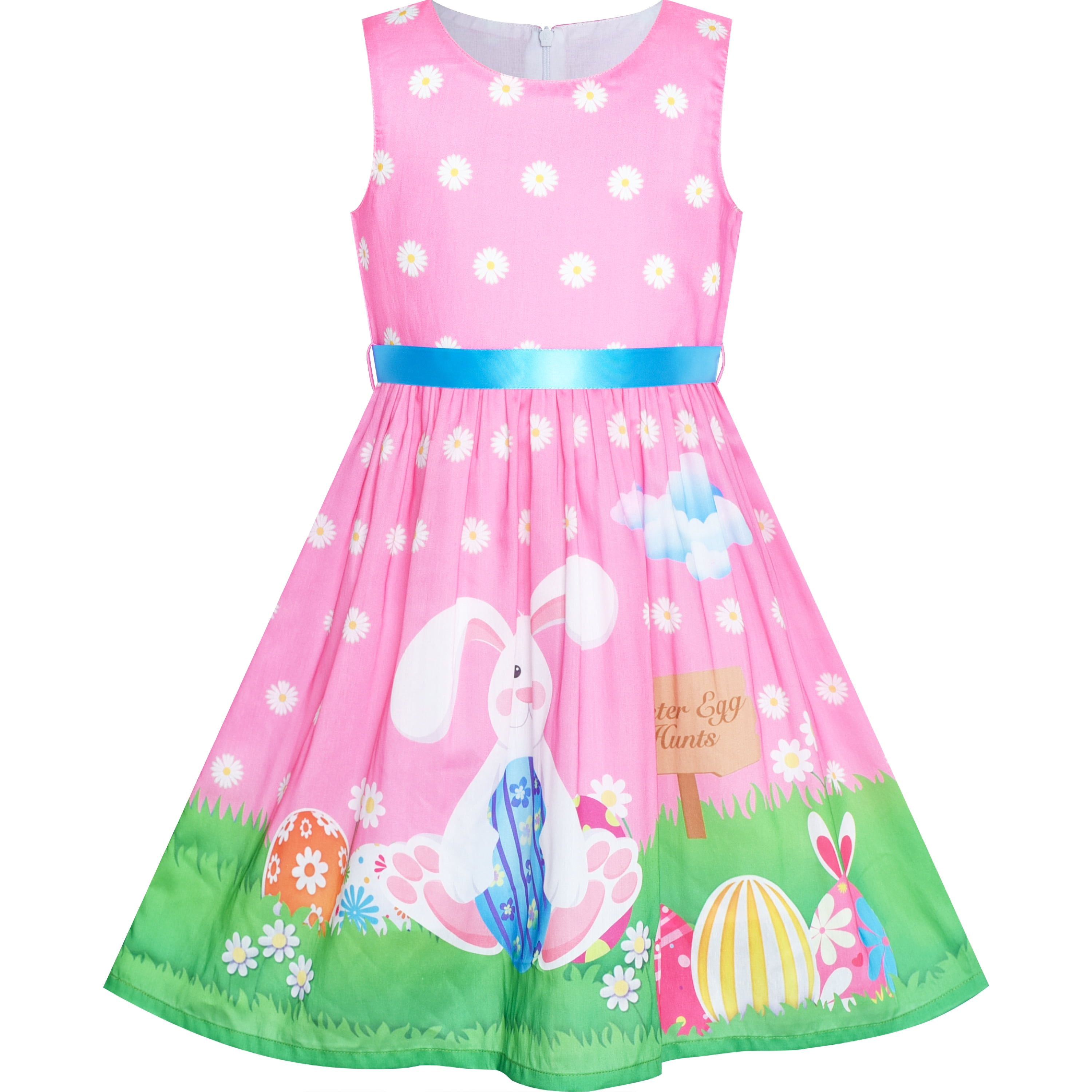 Girls Dress Easter Bunny Egg Hunt Pink Casual Party 11-12 Years ...