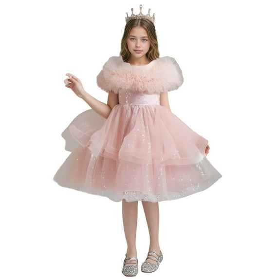 Girls Dress High End Formal Gown for Kids Puffy Performance Elegant ...