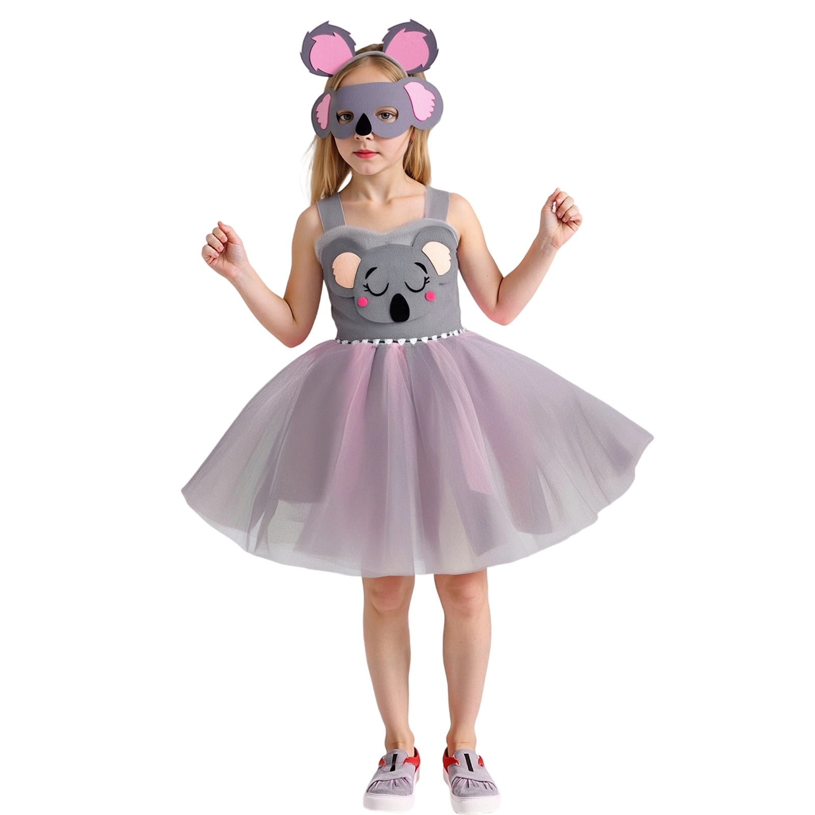 Girls Dress Koala Dress Halloween Outfit Tutu Performance Stage Wear ...