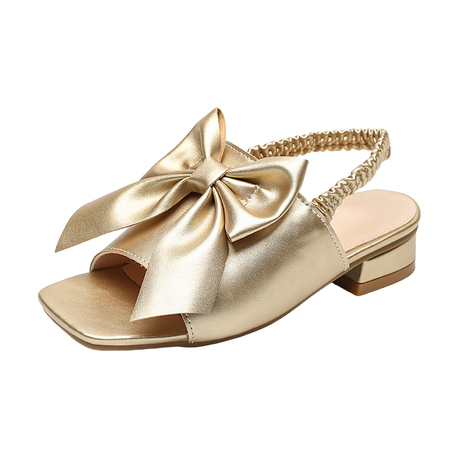 Girls Dress Sandals for Little Big Kids 2025 Summer Fashion Bow Square ...