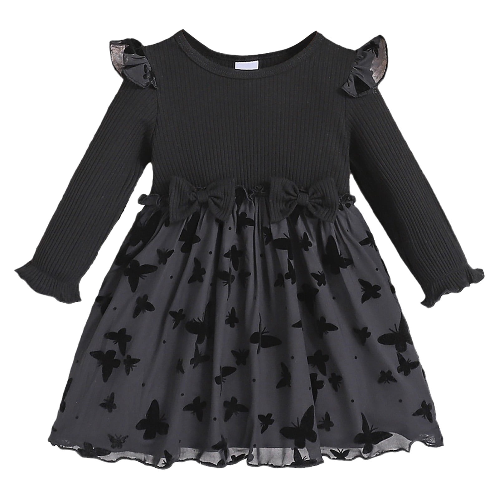 Girls Dresses Girl's Long Sleeve Prints Dance Party Princess Dress ...