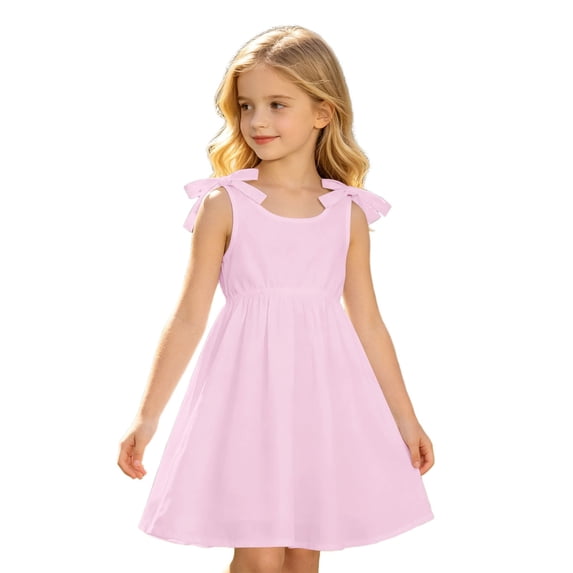 Girls Dresses Girls Elegant Dress with Bow and Train Formal Partywear ...