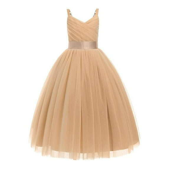 Girls' Dresses Mesh Lace Suspender Puffy Birthday Kids Outfits ...