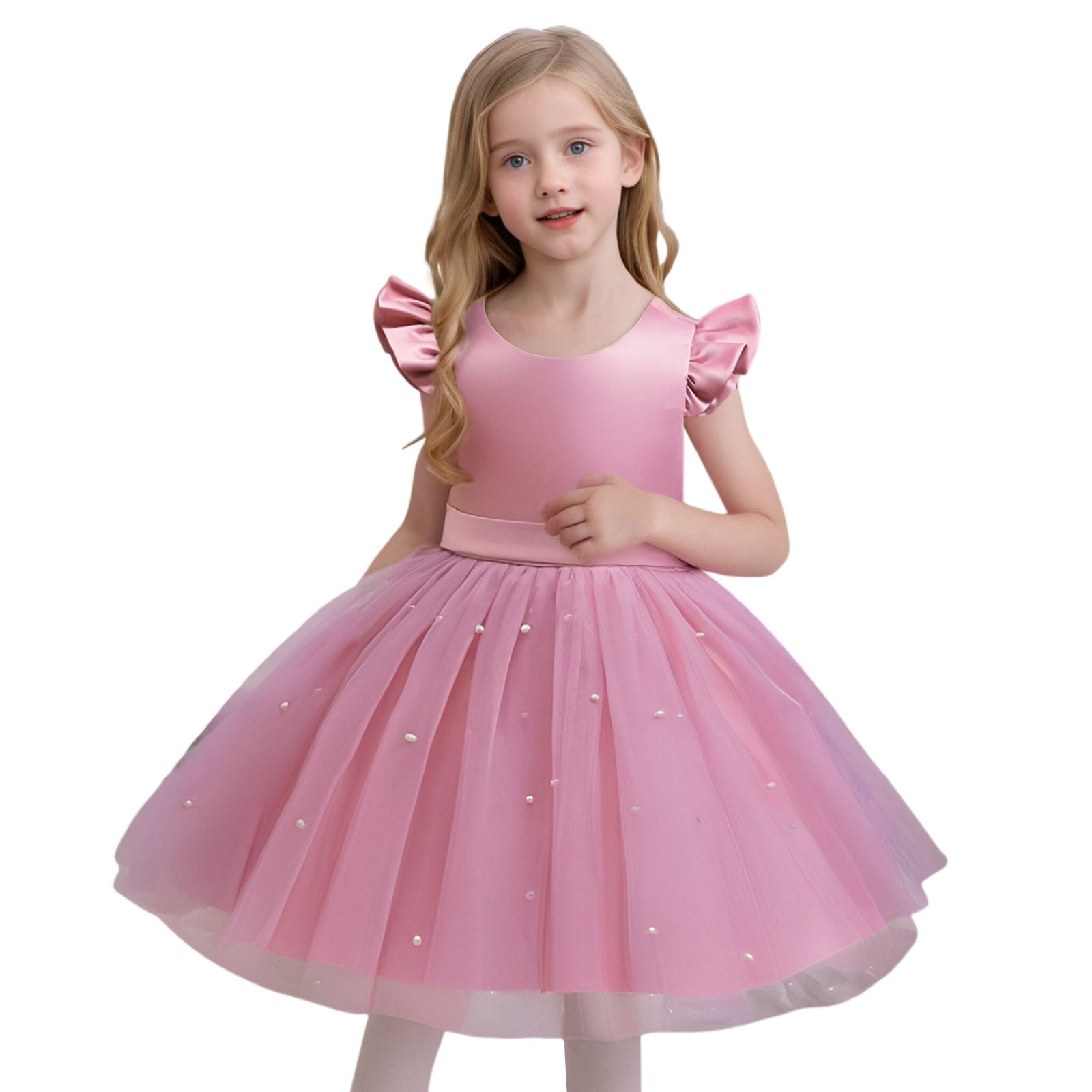 Girls Dresses,Party Dress Elegant Puffy Sleeves Tutu Formal Attire ...