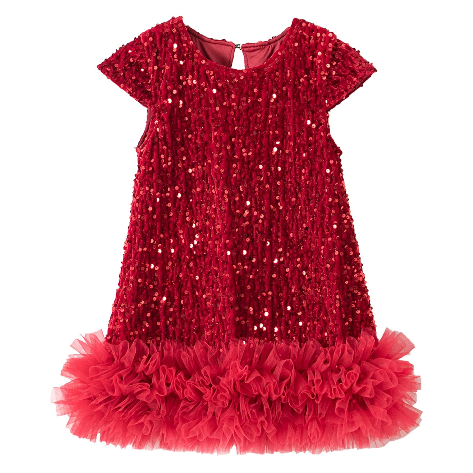Girls Sequin Dress Christmas Sleeveless Party Birthday Dresses 18 ...