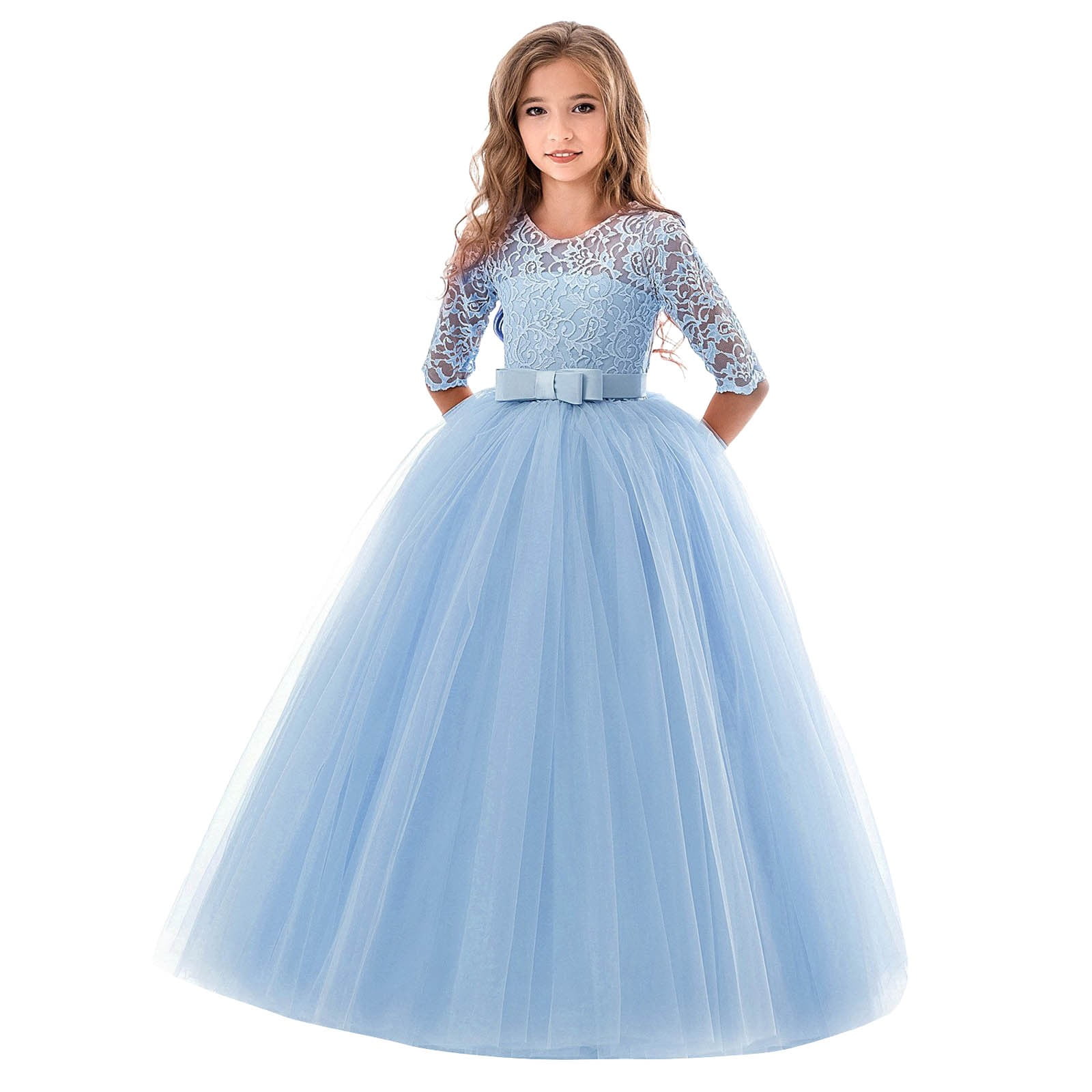 Girls Dresses Size 10-12 Lace Quinceanera Dresses Ball Gown Puffy ...