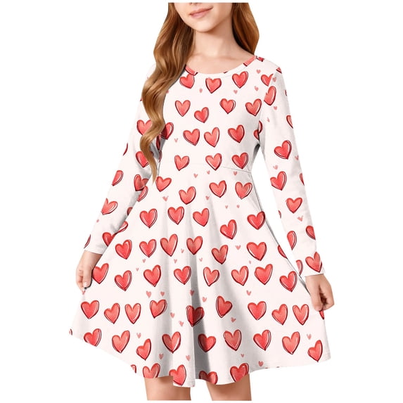 Girls Dresses Size 10-12 Spring Trendy Crewneck A Line Dress Cute ...