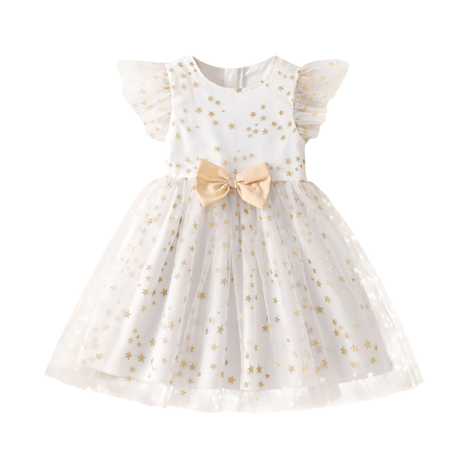 Girls Dresses Size 5 Fly Sleeve Holiday Party Dress Dance Party ...