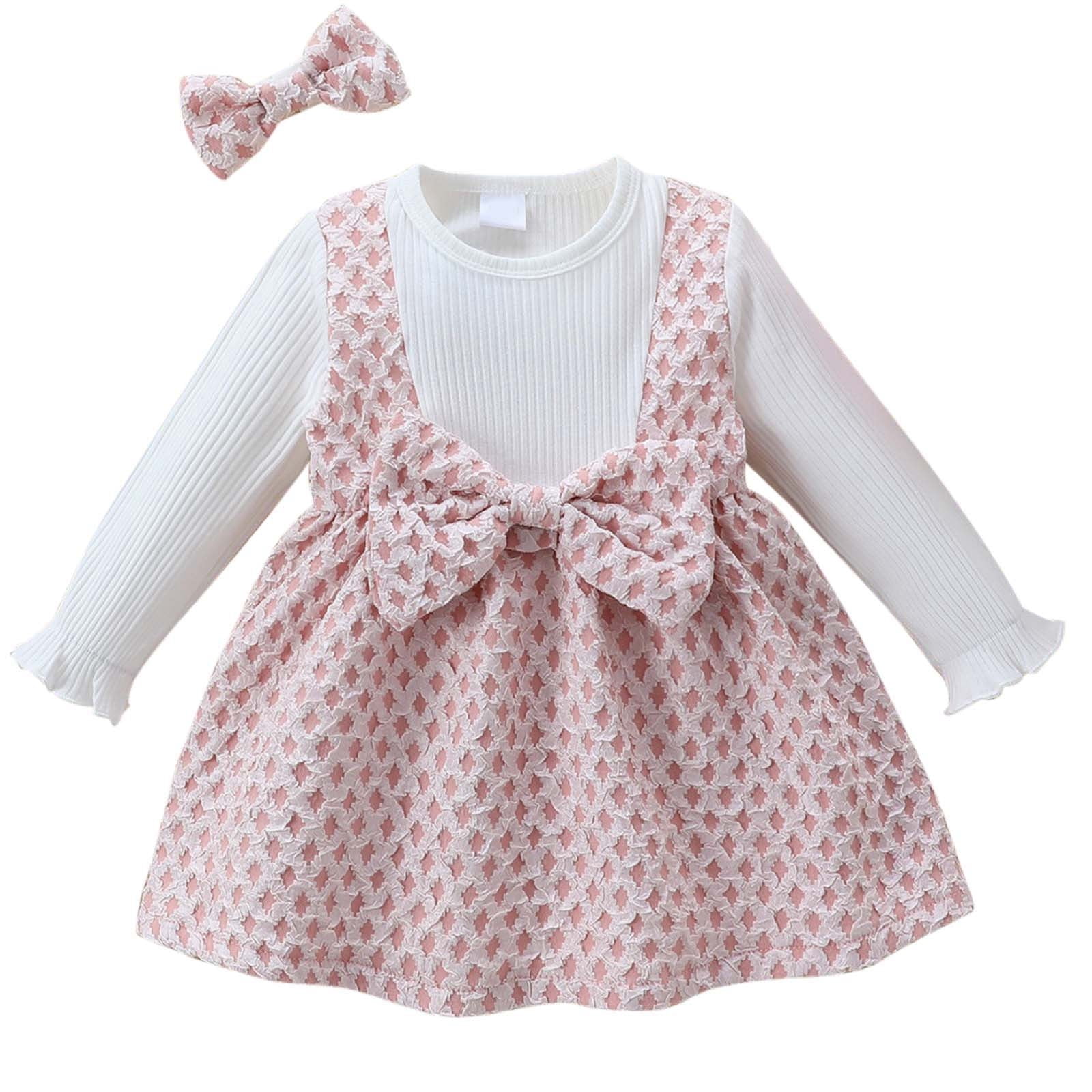 Girls Dresses Size 5 Long Sleeve Ruffle Layered Cute Bow Princess Dress ...