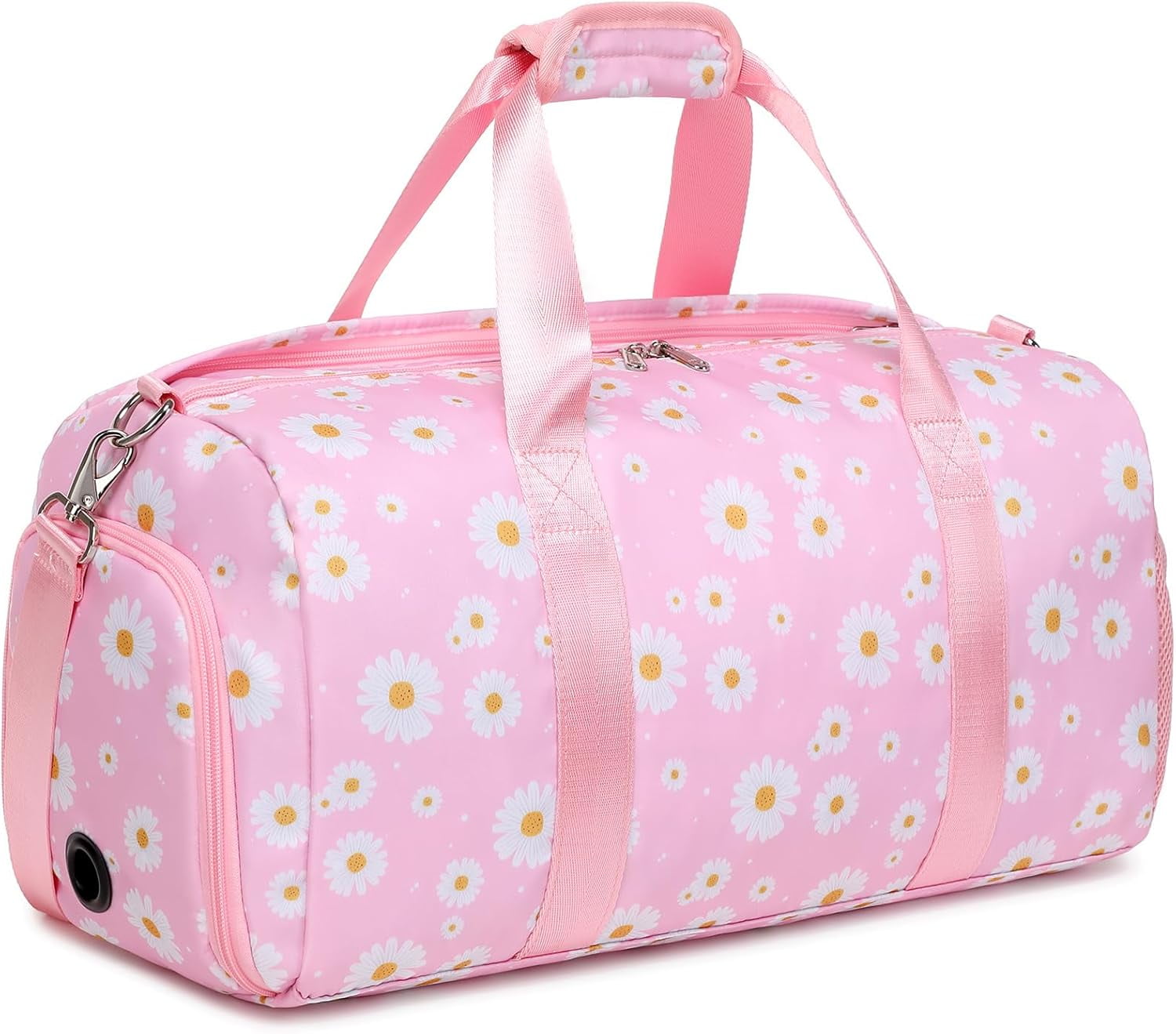 Girls Duffle Bag, Pink Daisy Duffle Bag for Girls Women Gym Sports ...