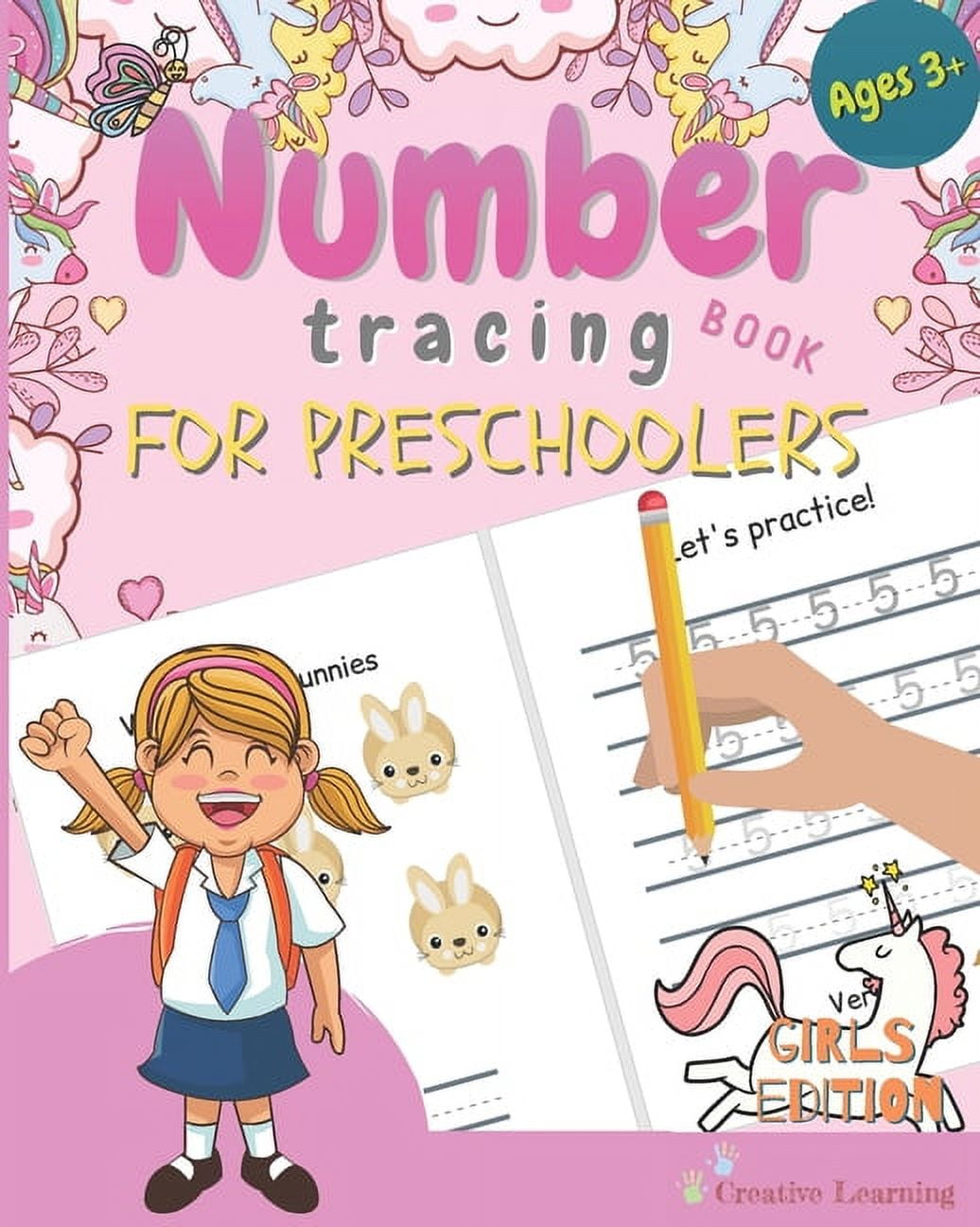 Girls Edition: Number Tracing Book for Preschoolers : Number Tracing ...