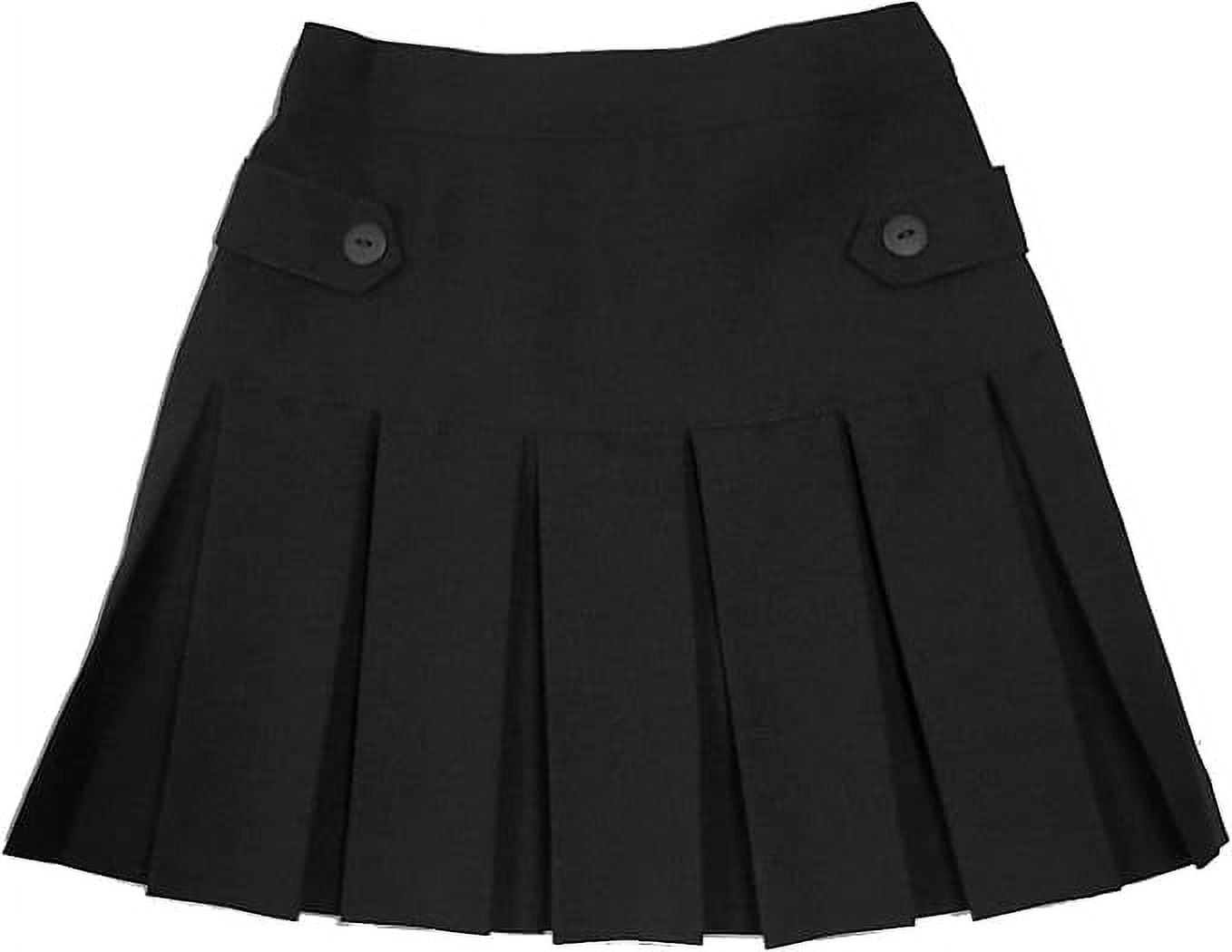 Girls Elastic Waist A-Line School Uniform Skort Scooter Skirt Kids ...