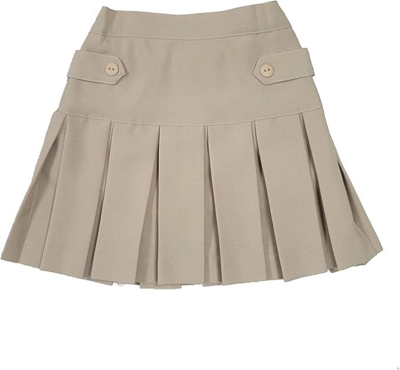 Girls Elastic Waist A-Line School Uniform Skort Scooter Skirt Kids ...