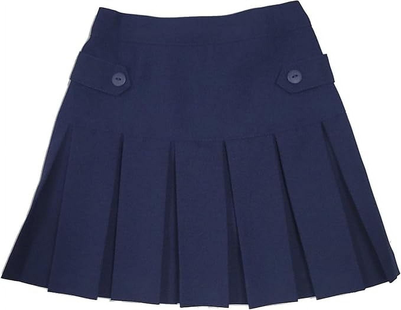 Girls Elastic Waist A-Line School Uniform Skort Scooter Skirt Kids ...