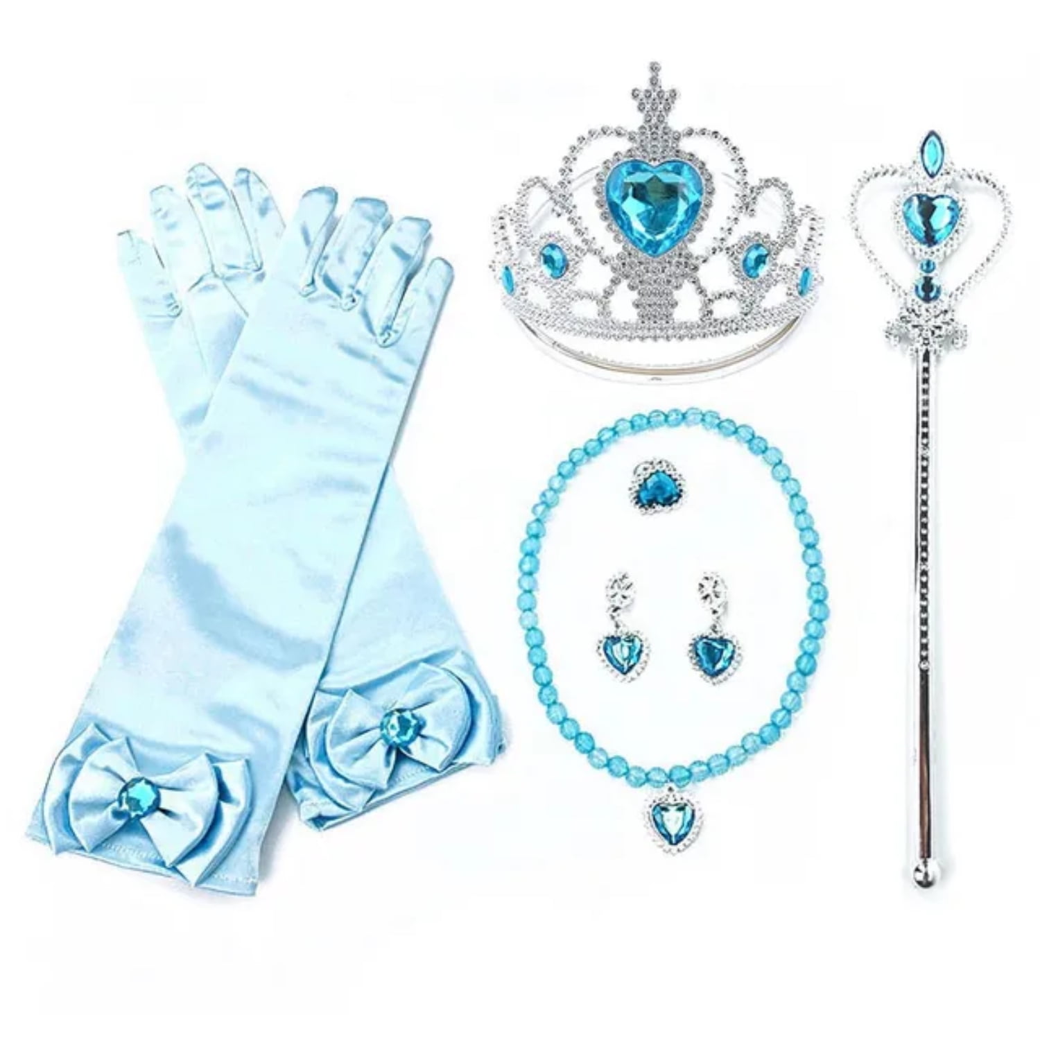 Girls Elsa Anna Accessories Set Party Princess 4 Piece Set Snow Queen ...