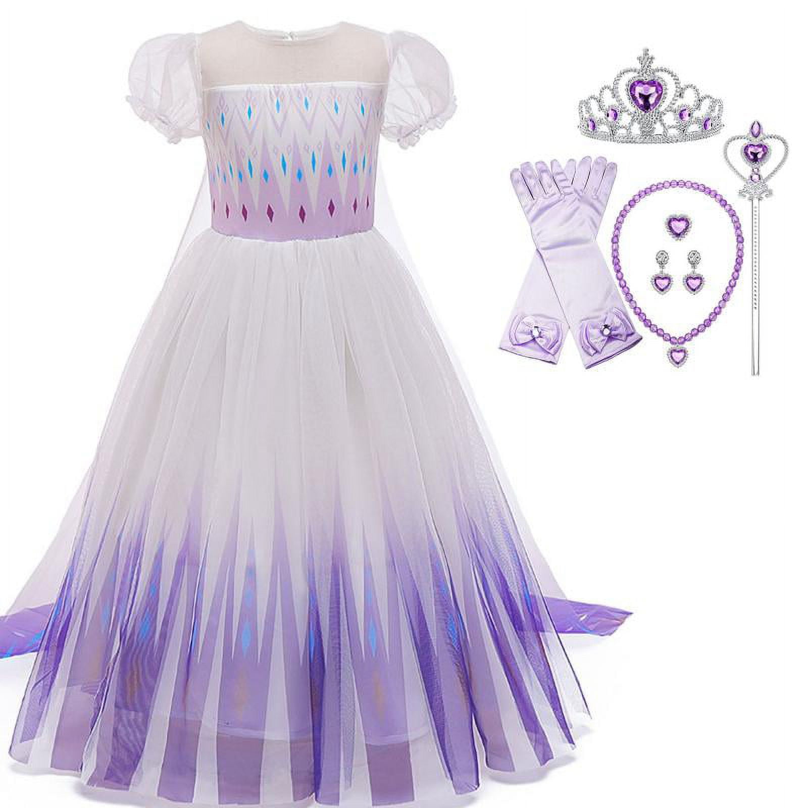 Girls Elsa Princess Costumes Halloween Carnival Cosplay Birthday Party ...