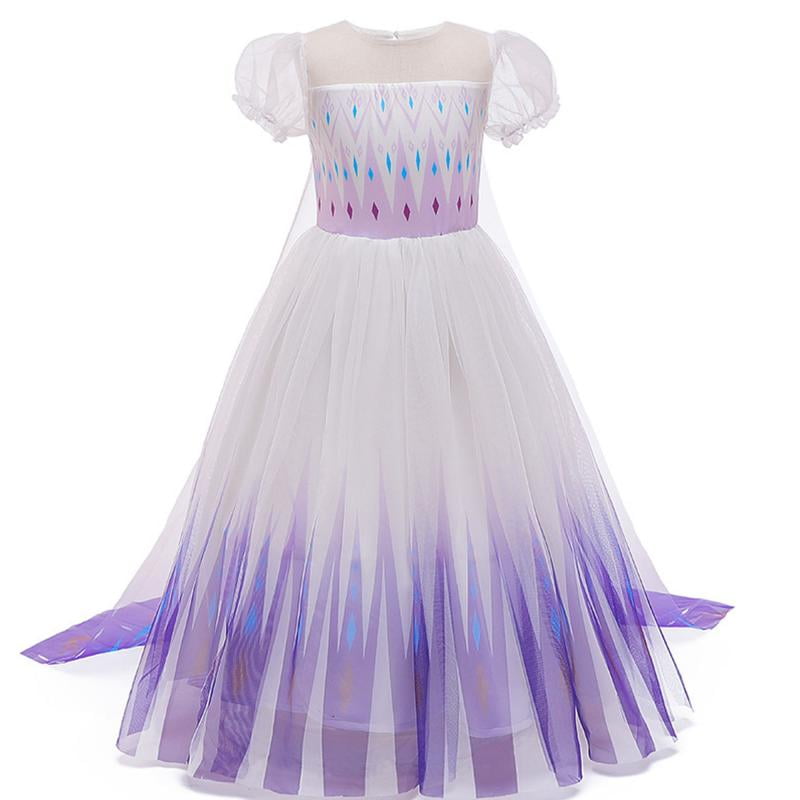 Girls Elsa Princess Costumes Halloween Carnival Cosplay Birthday Party ...