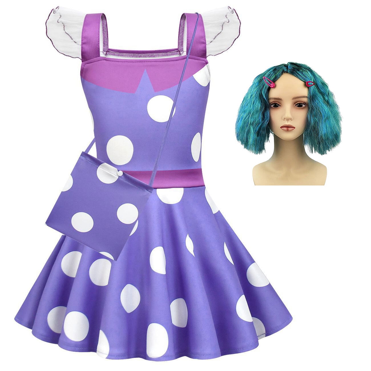Girls Envy Costume Dress with Wig Halloween Movie Outfits for 3 to 9 ...