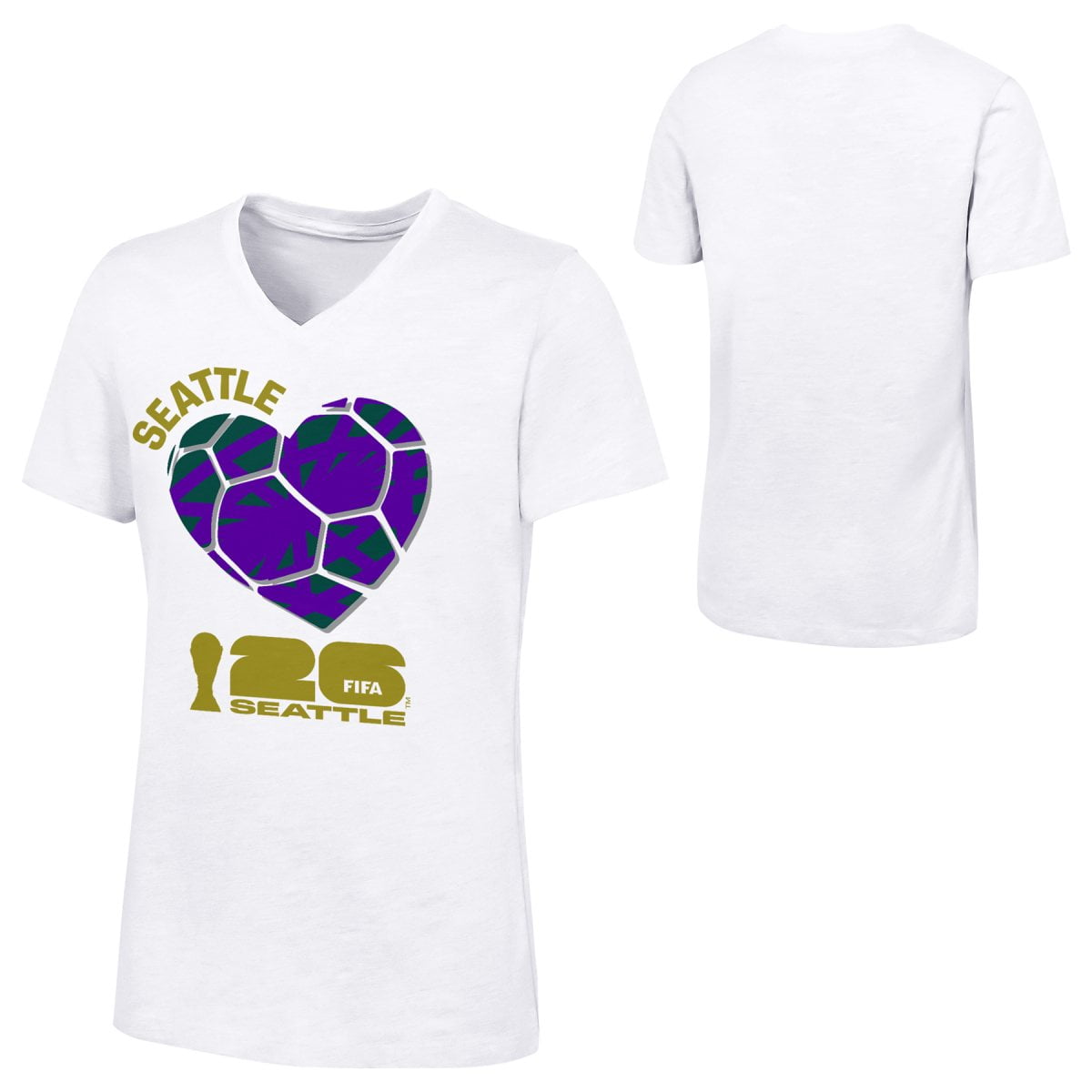 Girls FIFA City Heart Tee Seattle XL14 - Walmart.com