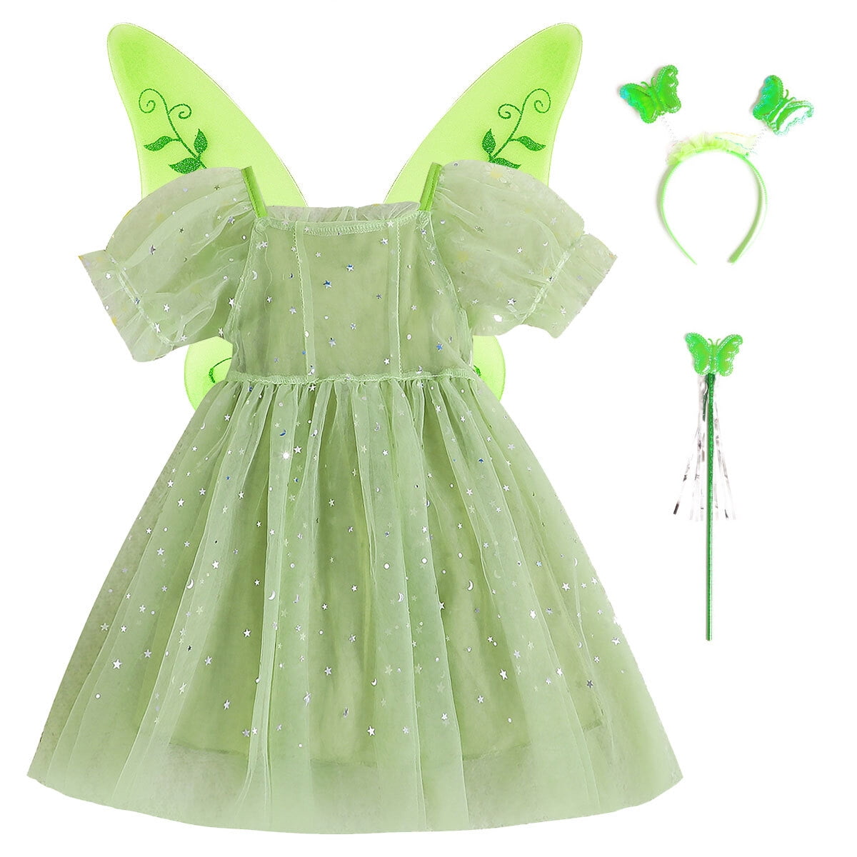 Girls Fairy Tulle Costume Dress Birthday Princess Cosplay Dress Up for ...