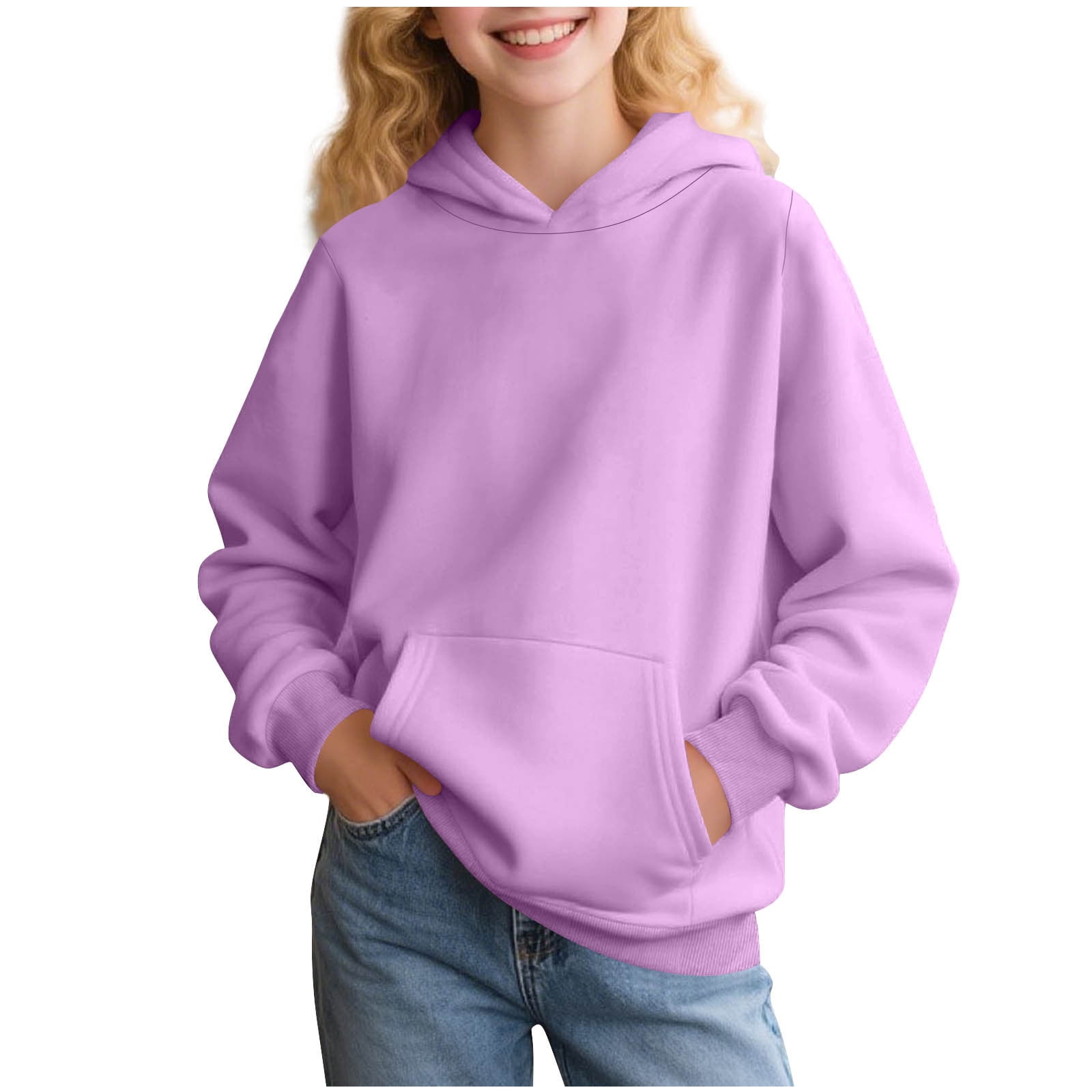 Girls' Fall Clothing Soft Hoodies with Pocket Long Sleeve Baggy ...