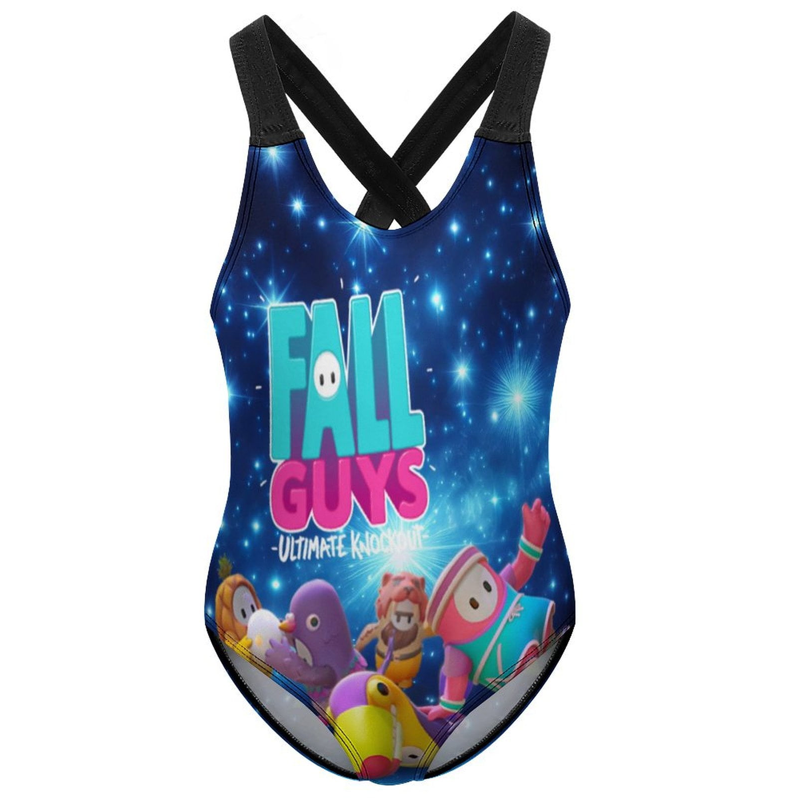 Girls Fall Guy One Piece Swimsuits Bathing Suits Cross Back Swimwear ...
