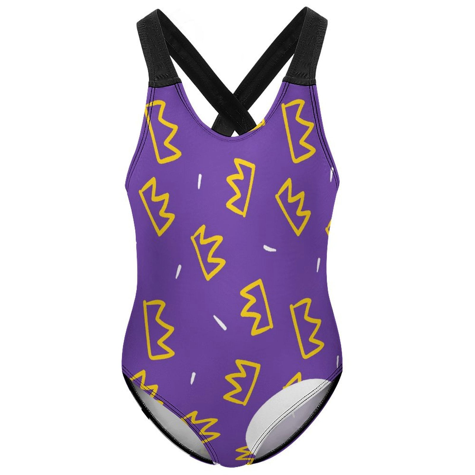 Girls Fall Guy One Piece Swimsuits Bathing Suits Cross Back Swimwear ...