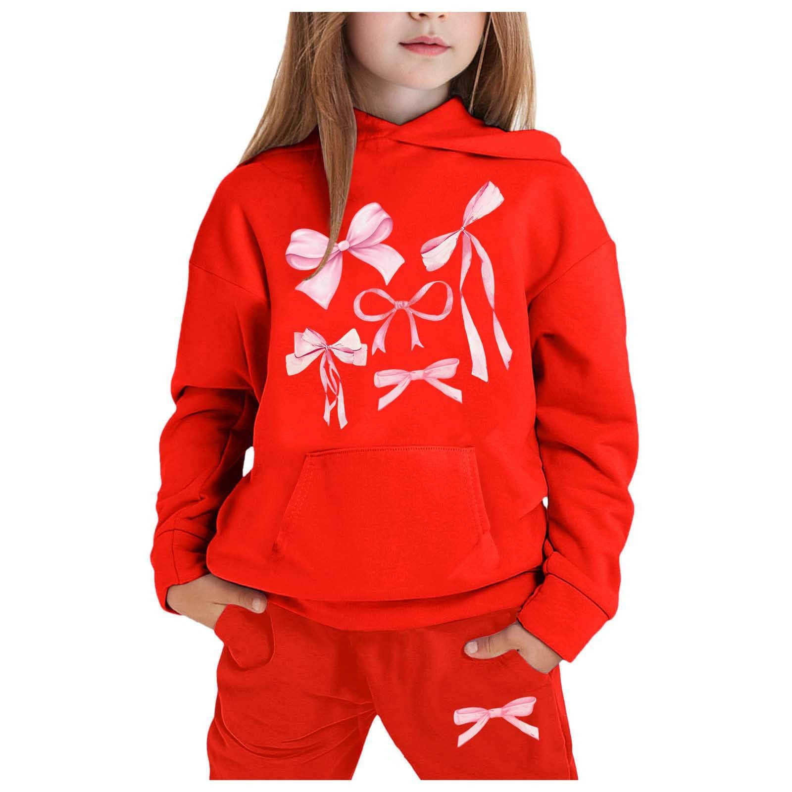 Girls Fall Outfits Girls Athletic Joggers Sweatsuit Letter Print Long ...