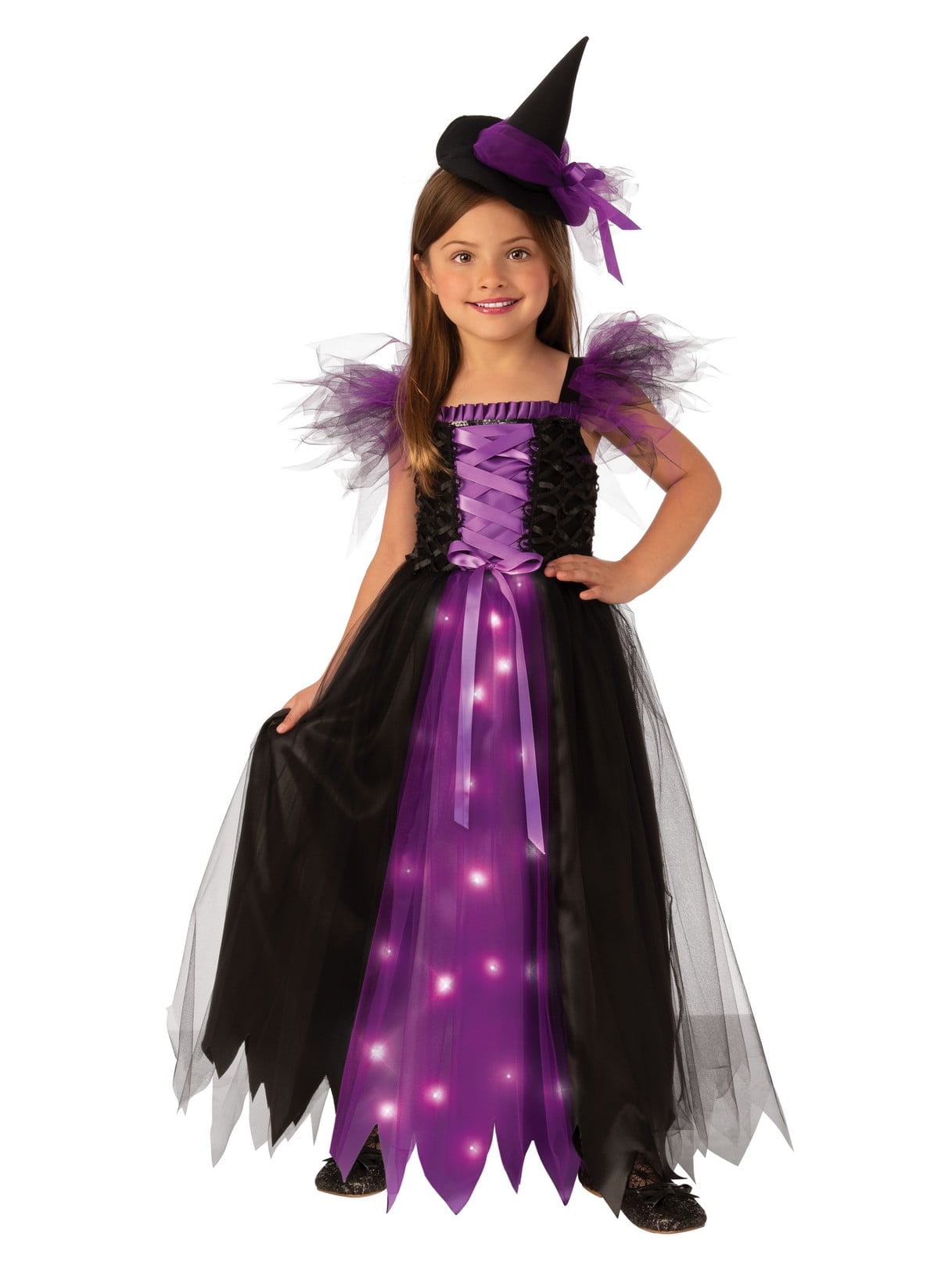 RUBIES II Light Up Fancy Witch Costume for Kids, Girls Medium ...