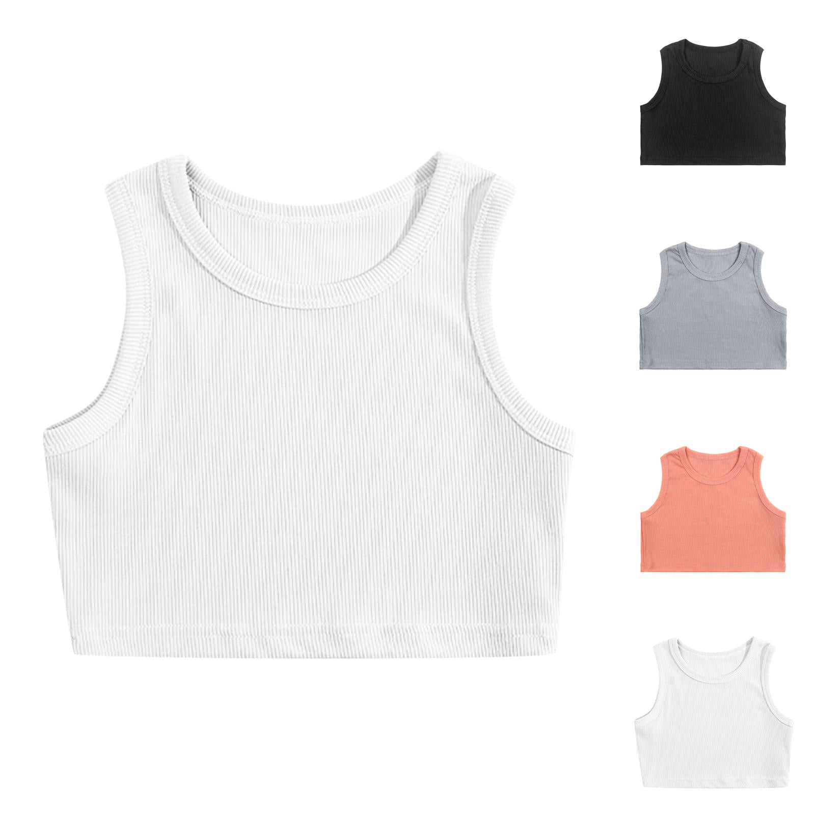 Girls Fashion Dance Tank Top Toddler Racerback Crop Top Sleeveless ...