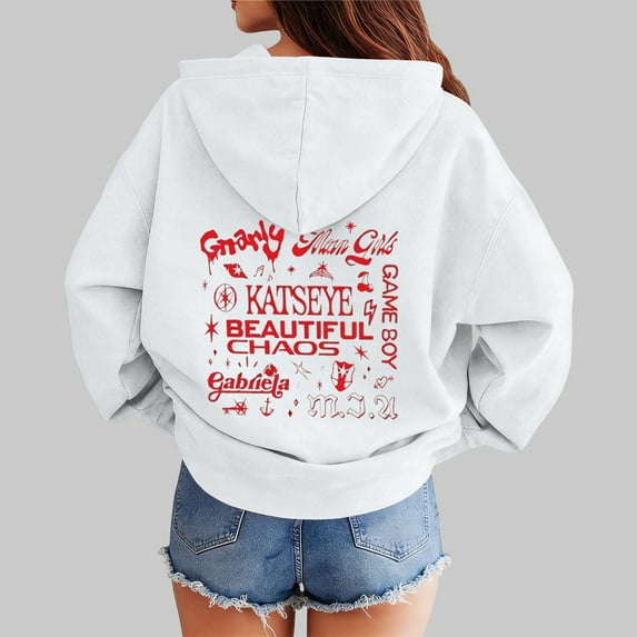 Girls Fashion Loose Fit Pullover Hoodie Cute Casual Long Sleeve ...