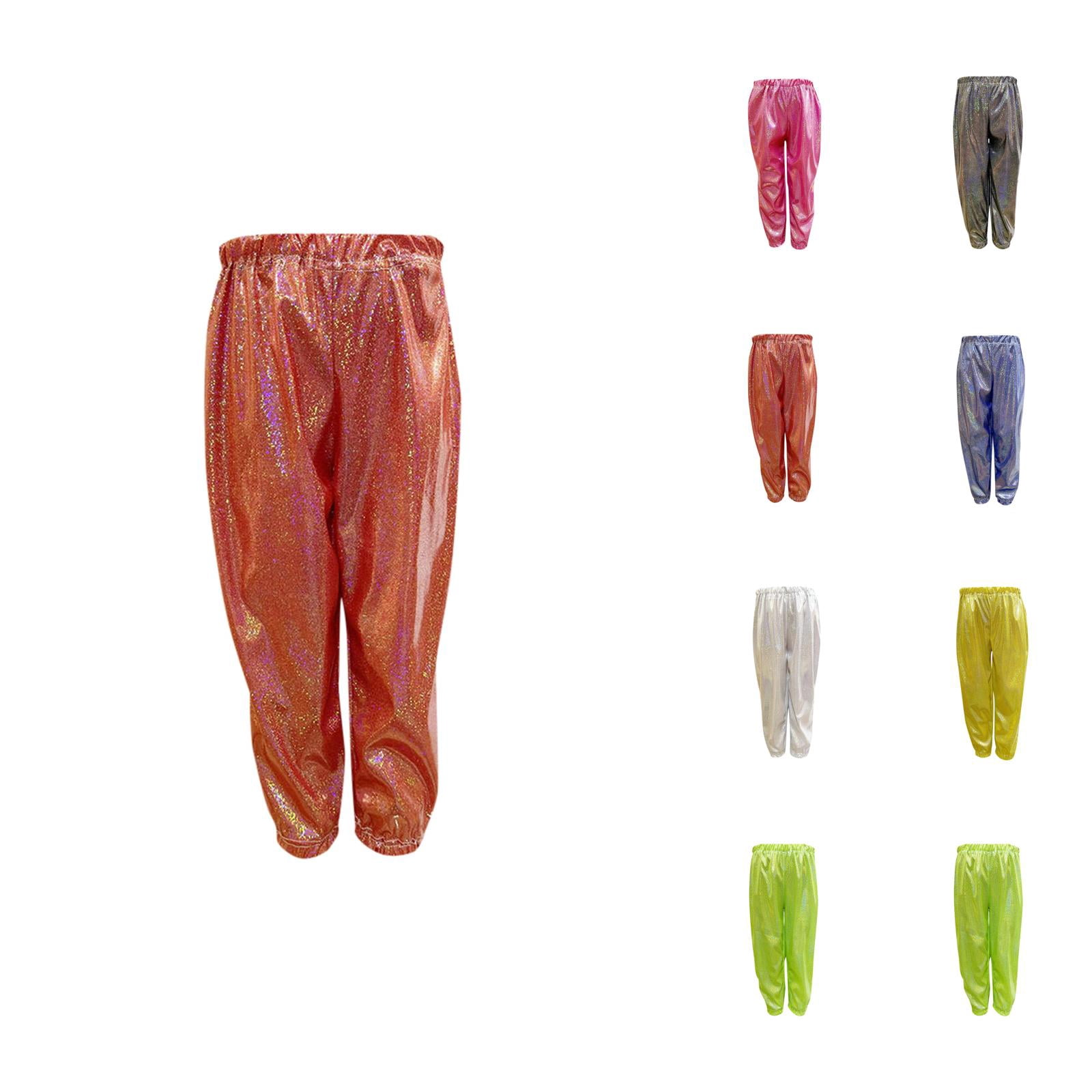 Girls' Fashion Pants for Girls Kids Girls Boys Sparkly Metallic Harem ...