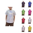 Girls Fashion Tops Leopard Print Sequin Glitter Short Sleeve Tee For ...