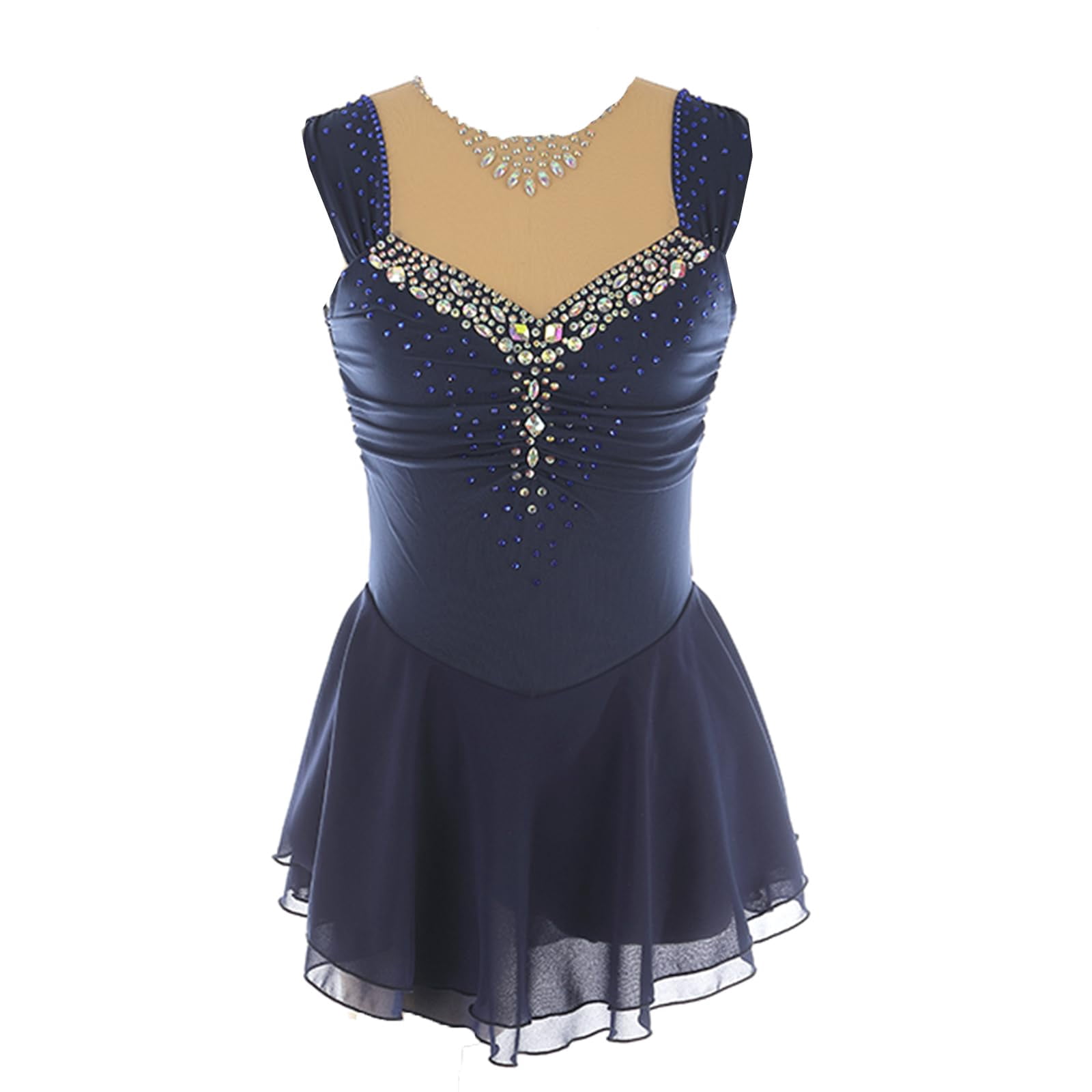 Girls' Figure Skating Dress. Sleeveless, rhinestone. For ballet dance ...