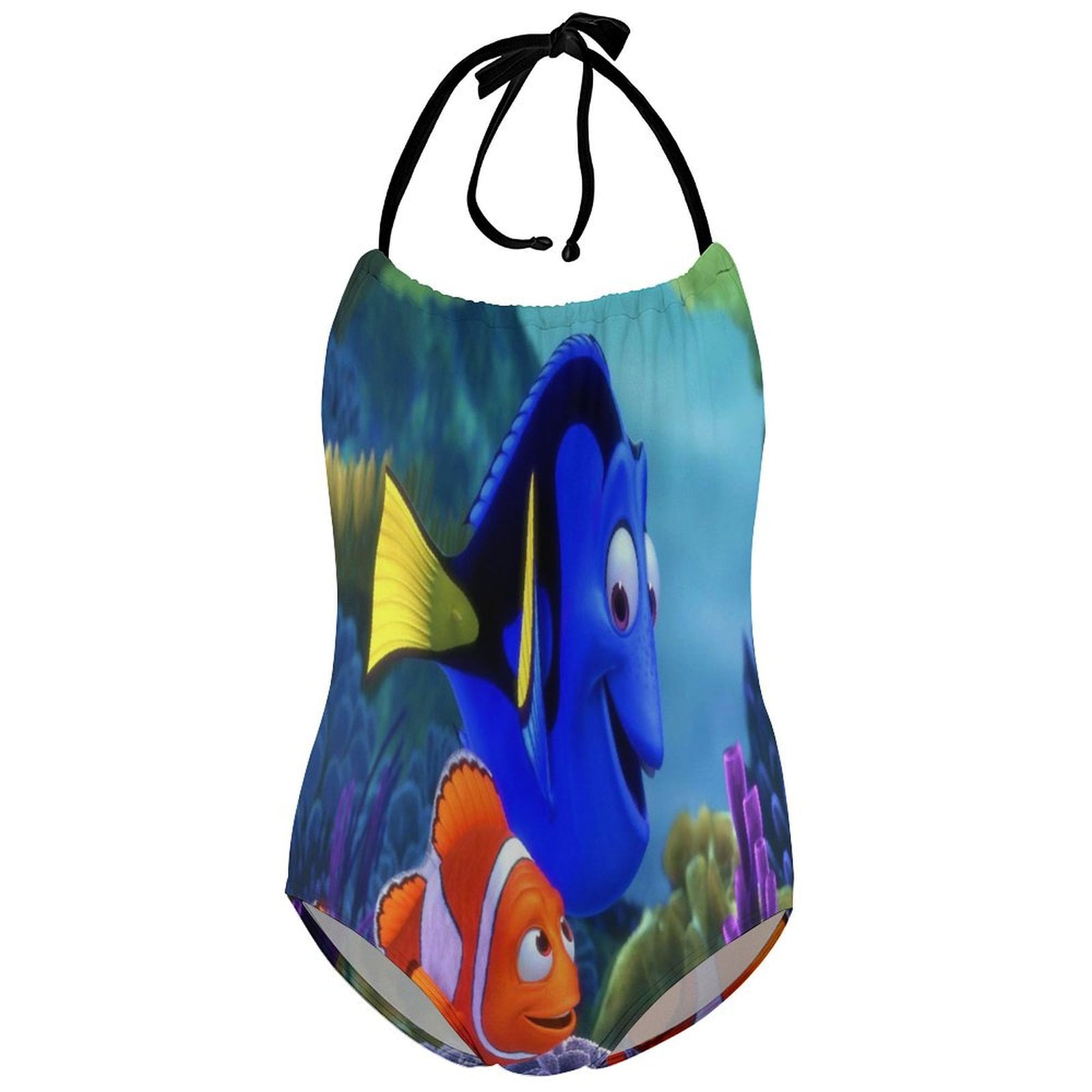 Girls Finding Nemo Bathing Suit One Piece Halter Neck Strap Swimwear ...