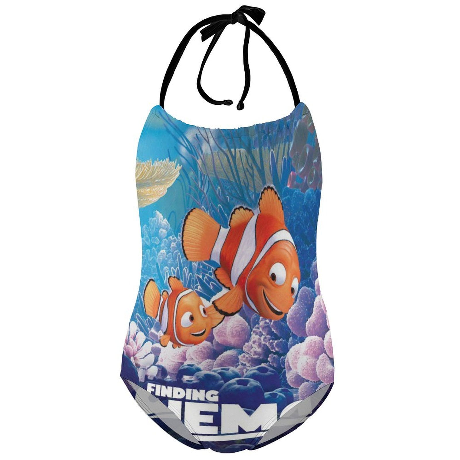Girls Finding Nemo Bathing Suit One Piece Halter Neck Strap Swimwear ...
