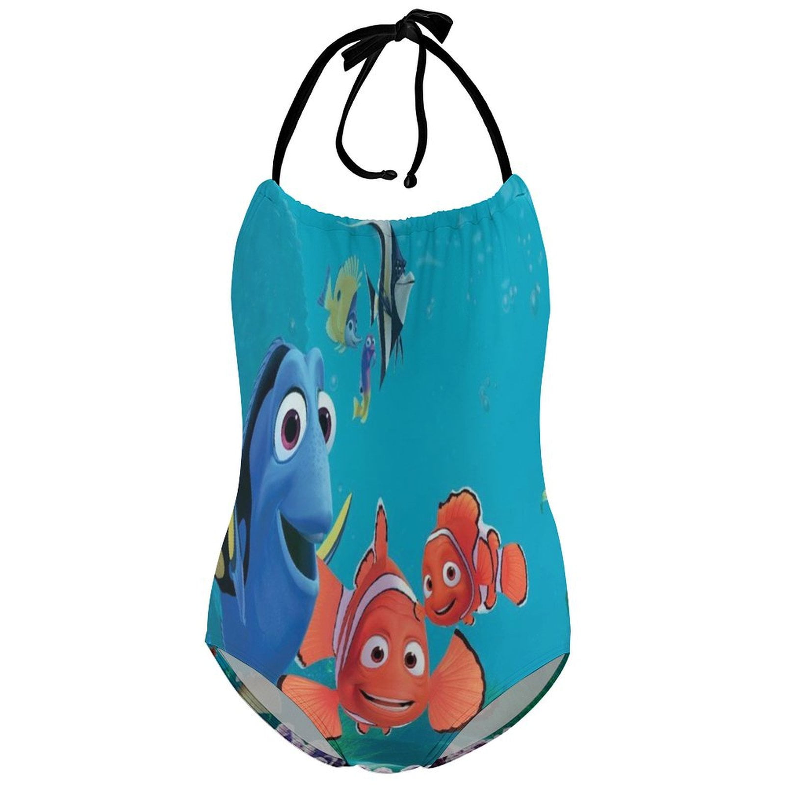 Girls Finding Nemo Bathing Suit One Piece Halter Neck Strap Swimwear ...