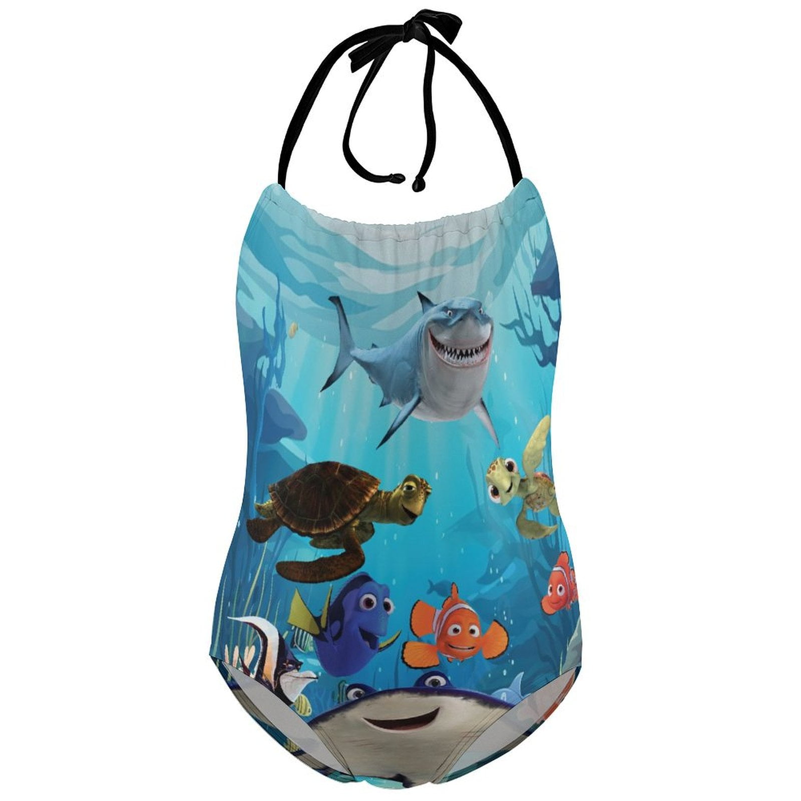Girls Finding Nemo Bathing Suit One Piece Halter Neck Strap Swimwear ...