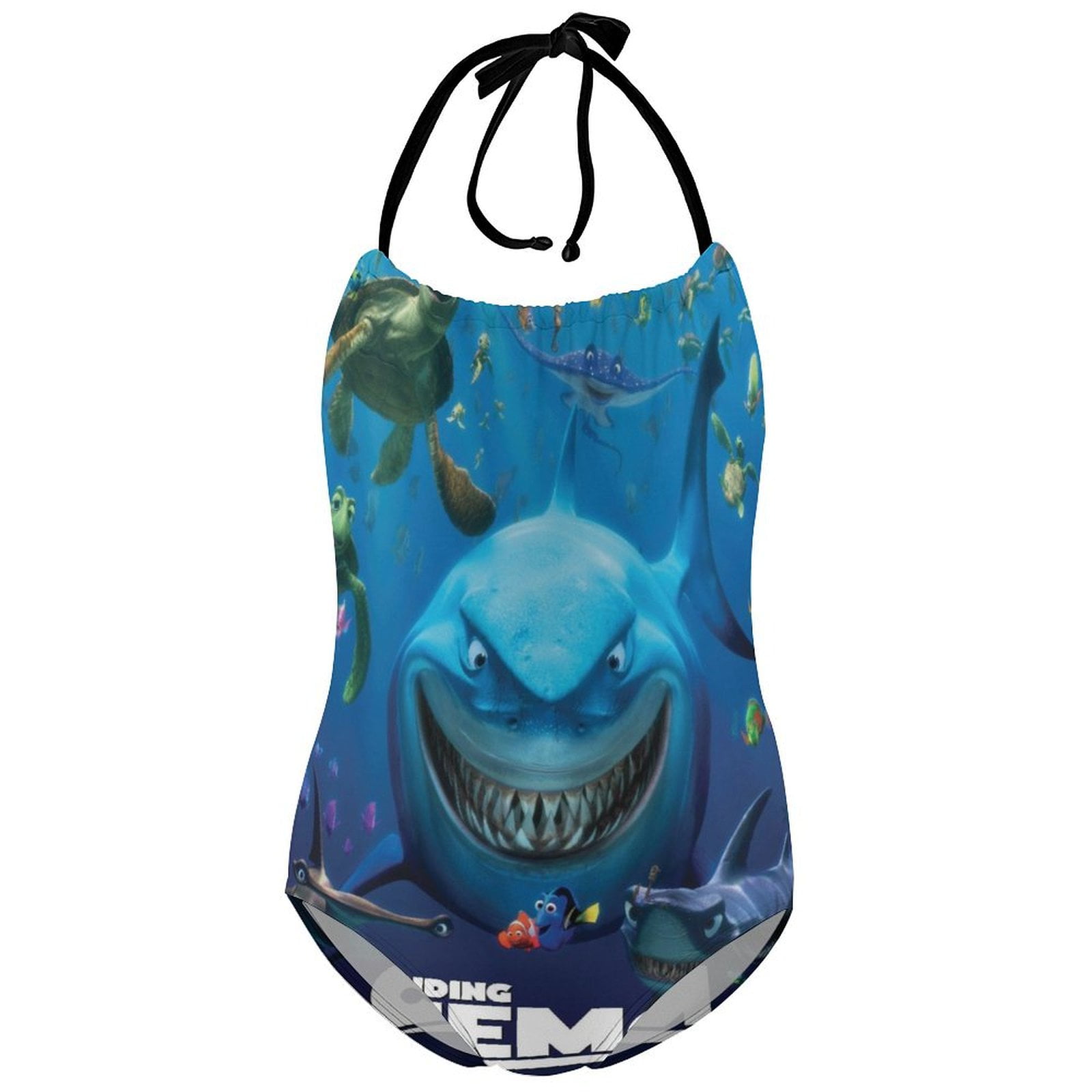 Girls Finding Nemo Bathing Suit One Piece Halter Neck Strap Swimwear ...