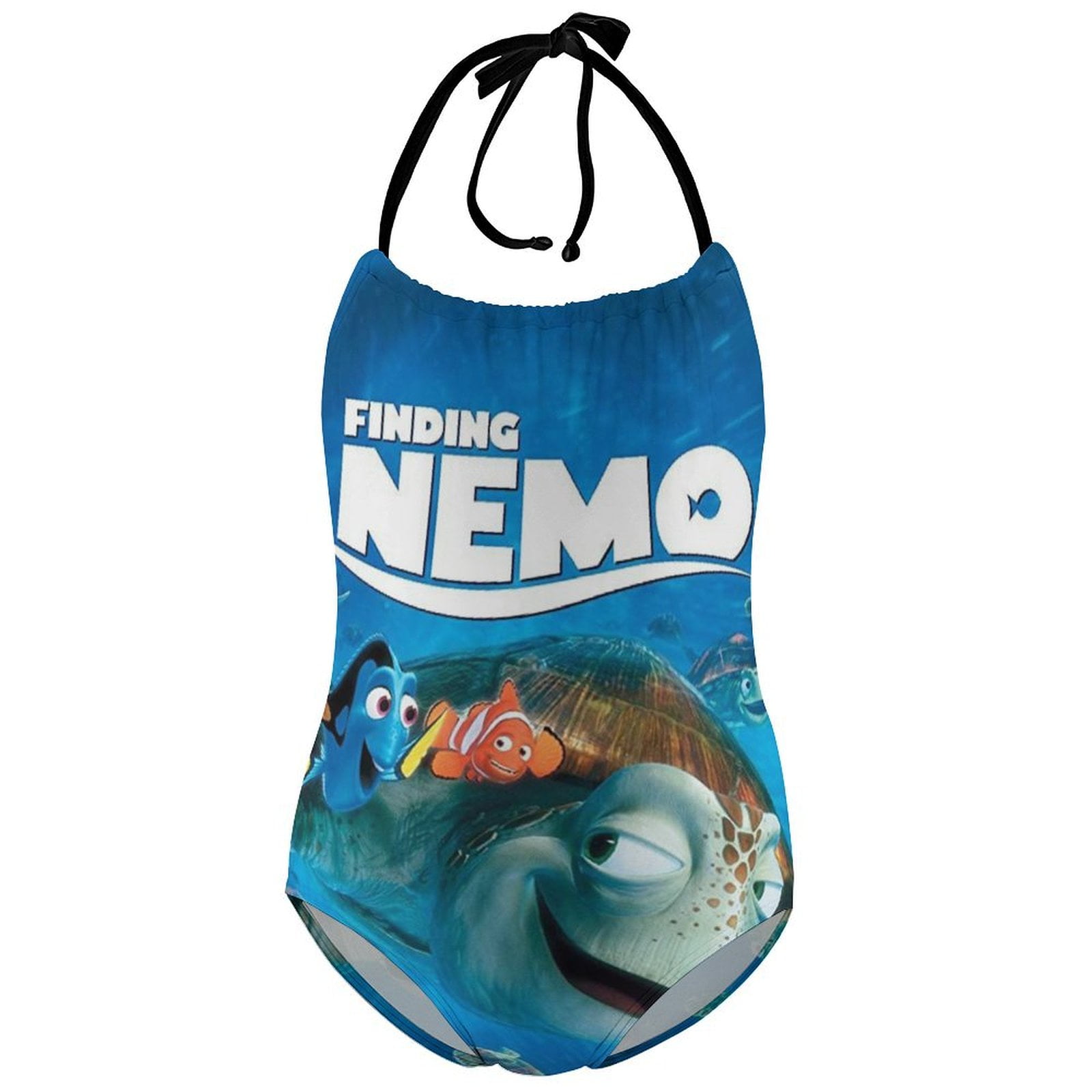 Girls Finding Nemo Bathing Suit One Piece Halter Neck Strap Swimwear ...