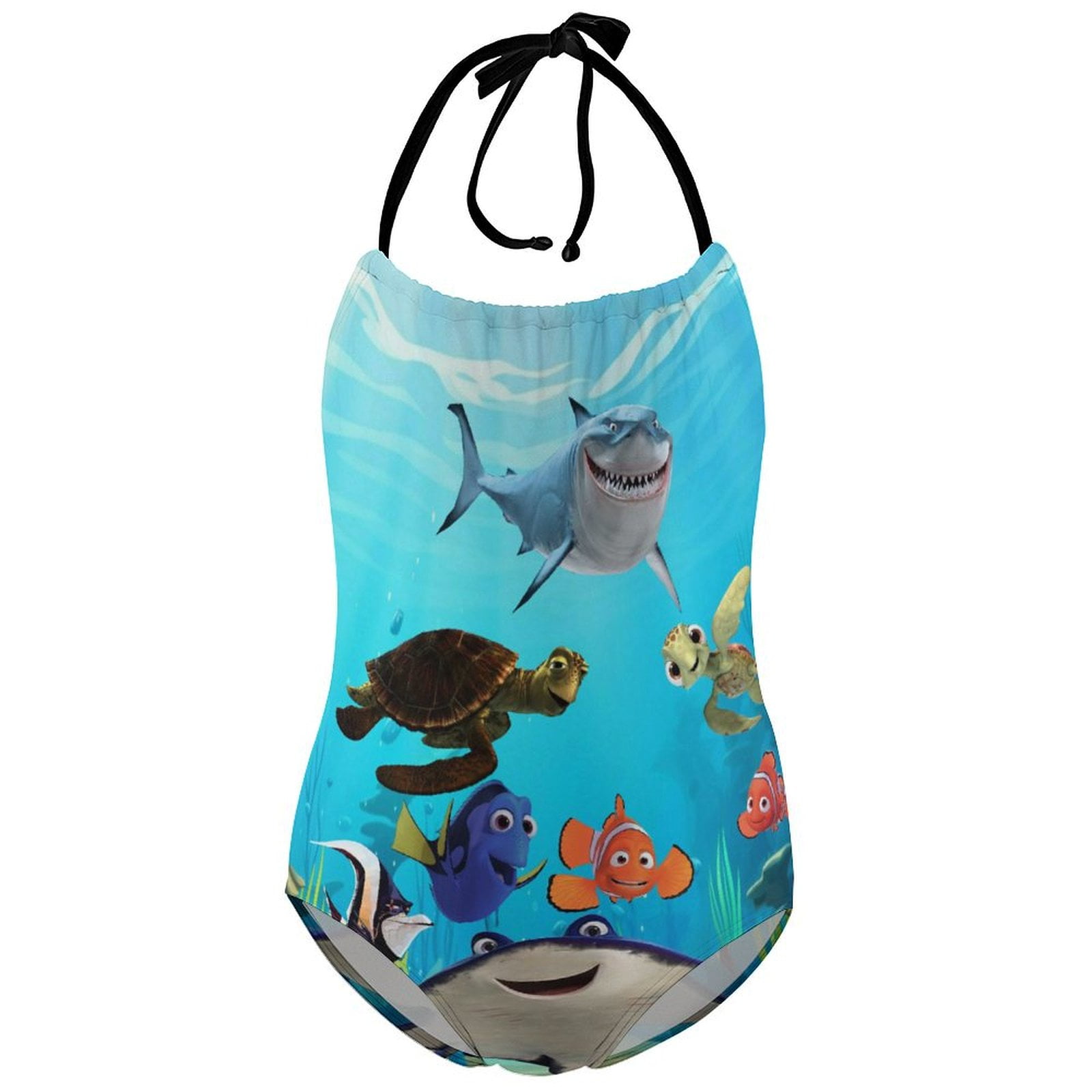 Girls Finding Nemo Bathing Suit One Piece Halter Neck Strap Swimwear ...