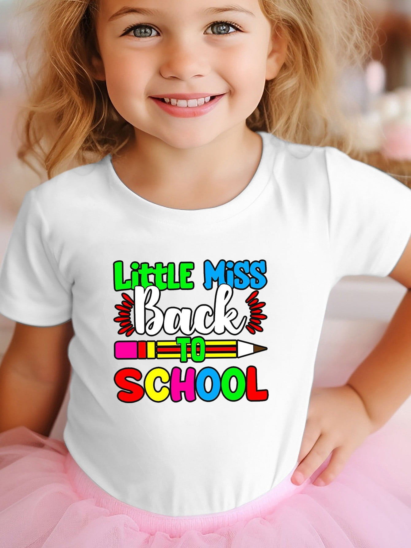 Girls' First Day of School Outfit - Little Miss Back to School Graphic ...