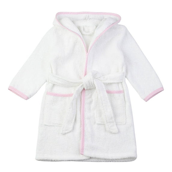 Girls Flannel Hooded Bathrobe Nightgown Sleepwear Set Cozy Warm Pajama ...