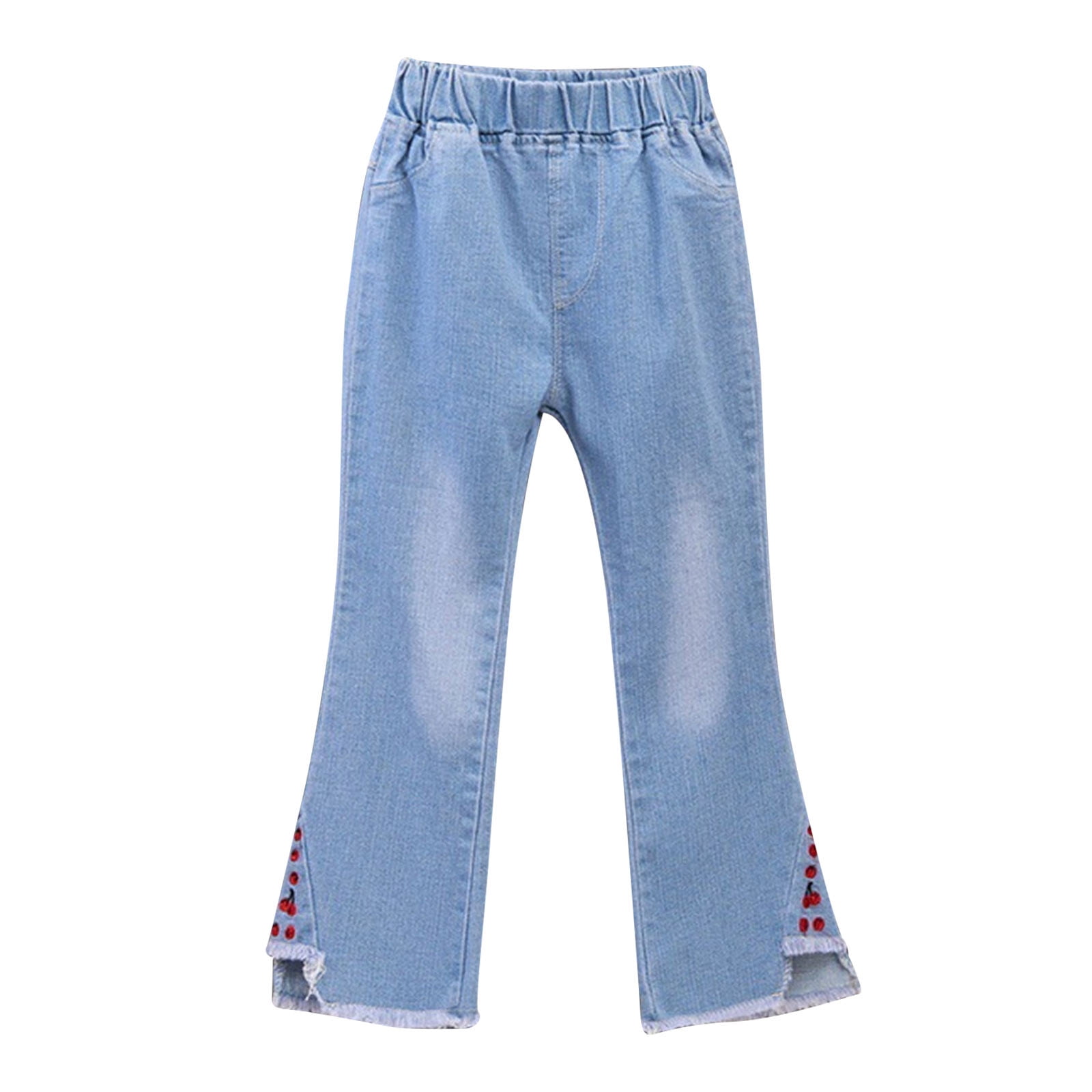 Girls Flare Leg Stretch Denim Jeans Kids Clothing Girl's Flare Jeans ...