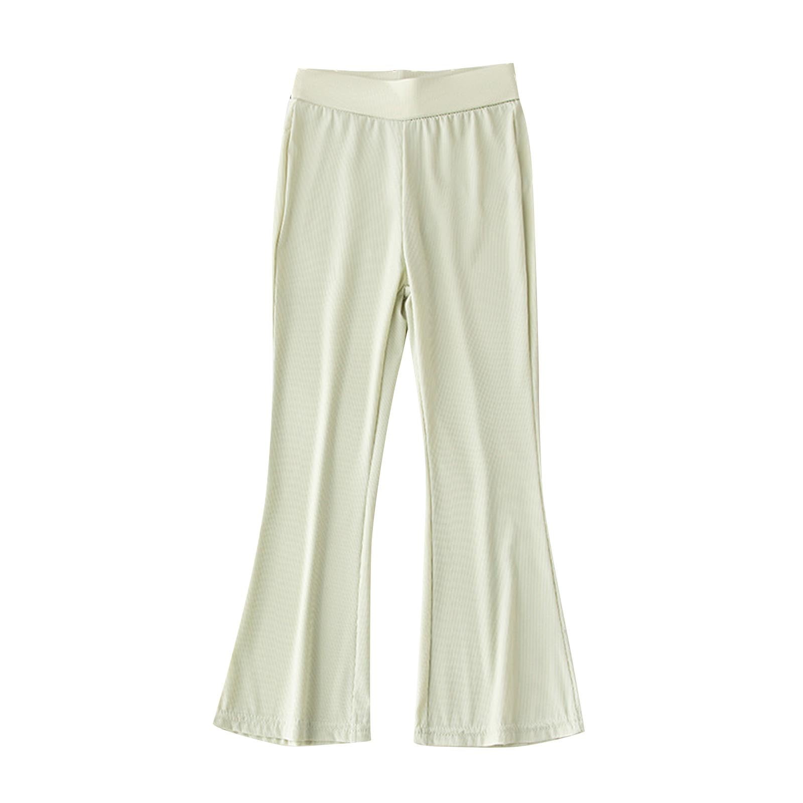 Girls' Flare Leggings Cross High Waisted Leggings with Pockets Creppy ...