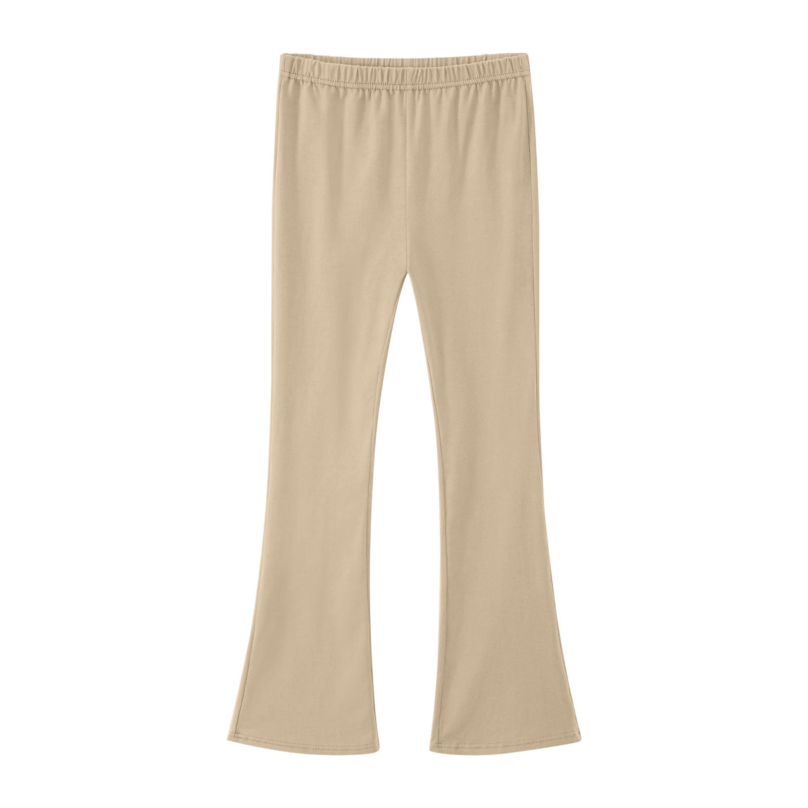 Girls Flare Pants Cute Girl High Waisted Uniform Stretchy Boot Cut ...