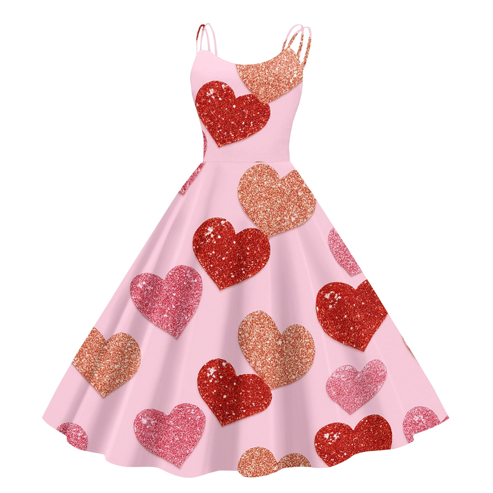 Girls Flared Swing Dress Adorable Ruffled Sleeveless Design Multiple ...