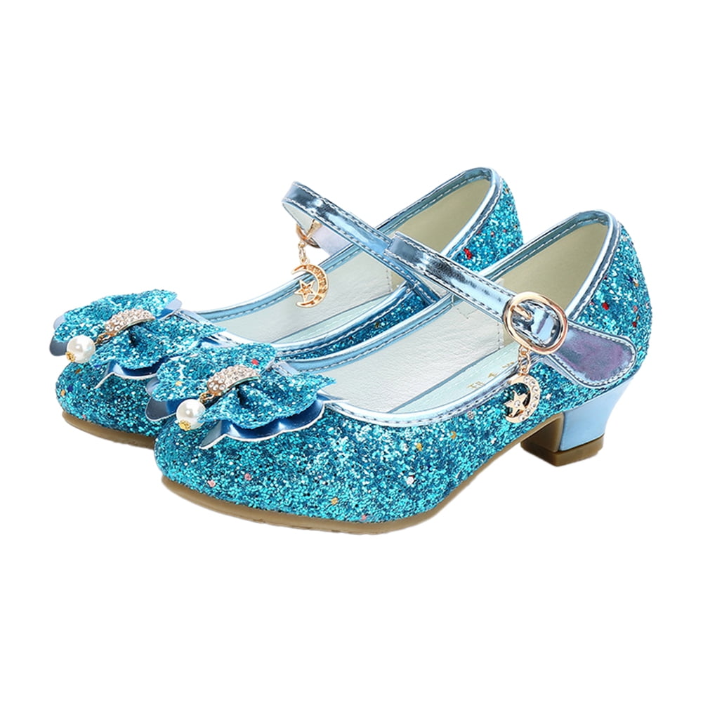 Girls Flats Sparkle Party Mary Jane Princess Dress Shoes Wedding Party ...