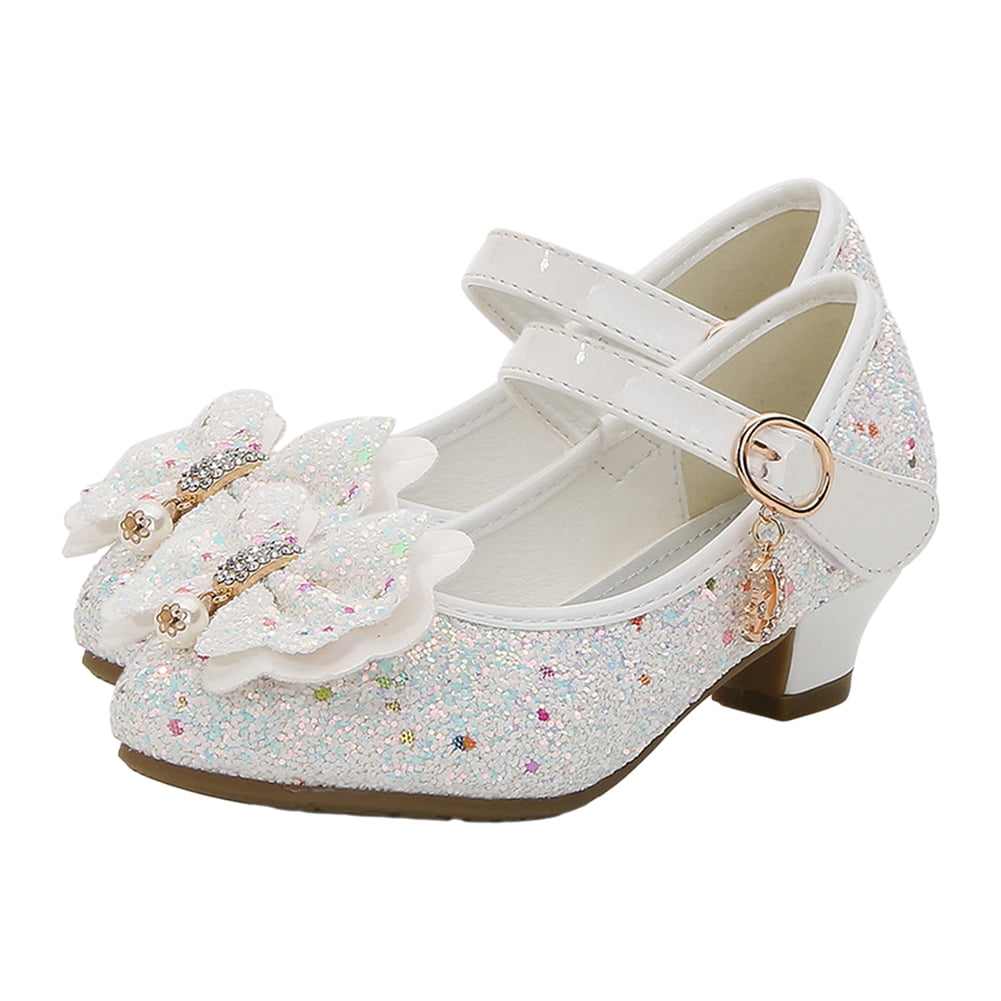 Girls Flats Sparkle Party Mary Jane Princess Dress Shoes Wedding Party ...